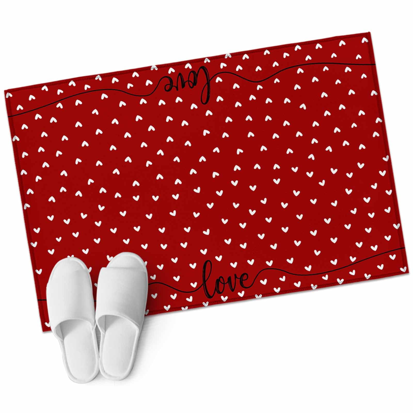 Entryway Rug 2'x3' Valentine's Love, Small Area Rug Non-Slip Front Door ...