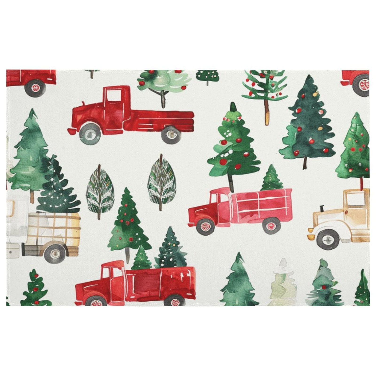 Entryway Rug Rugs Soft Small Indoor Door Mat Rug Christmas Train Cedar ...