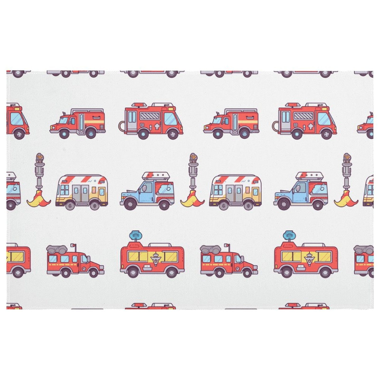 Entryway Rug Rugs Soft Small Indoor Door Mat Rug Excavator Fire Truck ...