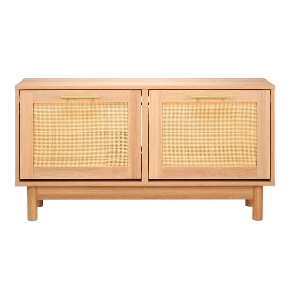 Entryway Shoe Bench 39.4x11.8x20.9 Inch - Rattan Shoe Rack with Storage ...