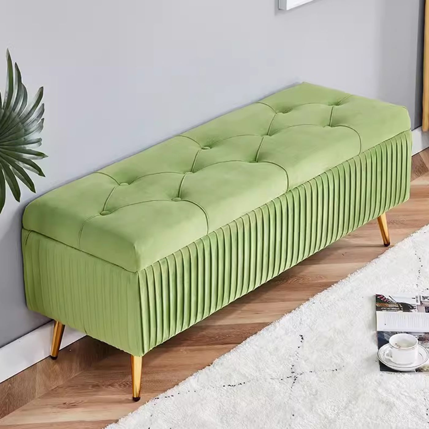 Entryway Shoe Bench with Button Tufted,Storage Ottoman for Living Room ...