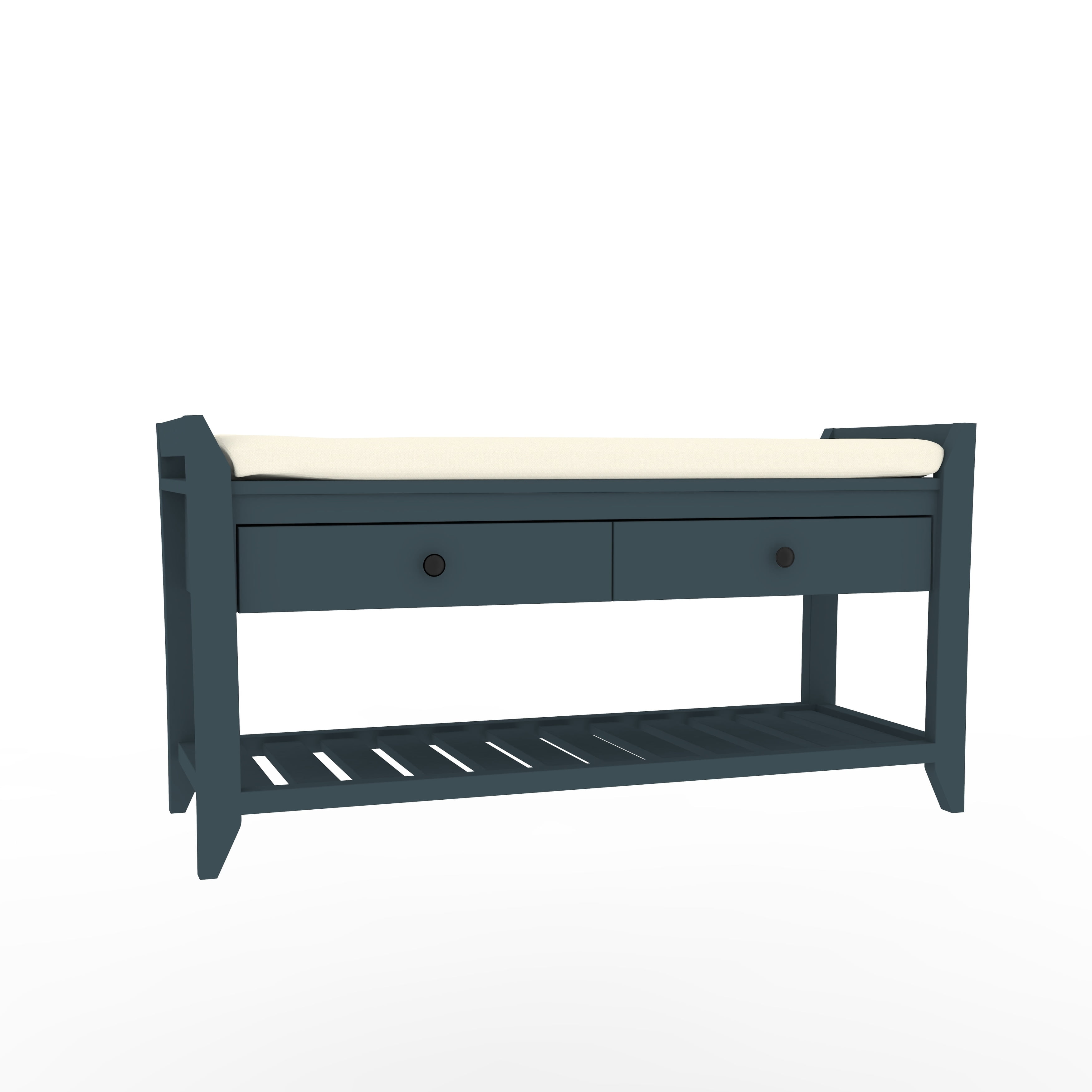 Entryway Storage Bench Blue - Walmart.com