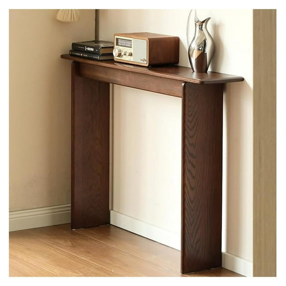 Entryway Table, 39 Inch Modern Solid Wood Sofa Table, Narrow Entryway ...
