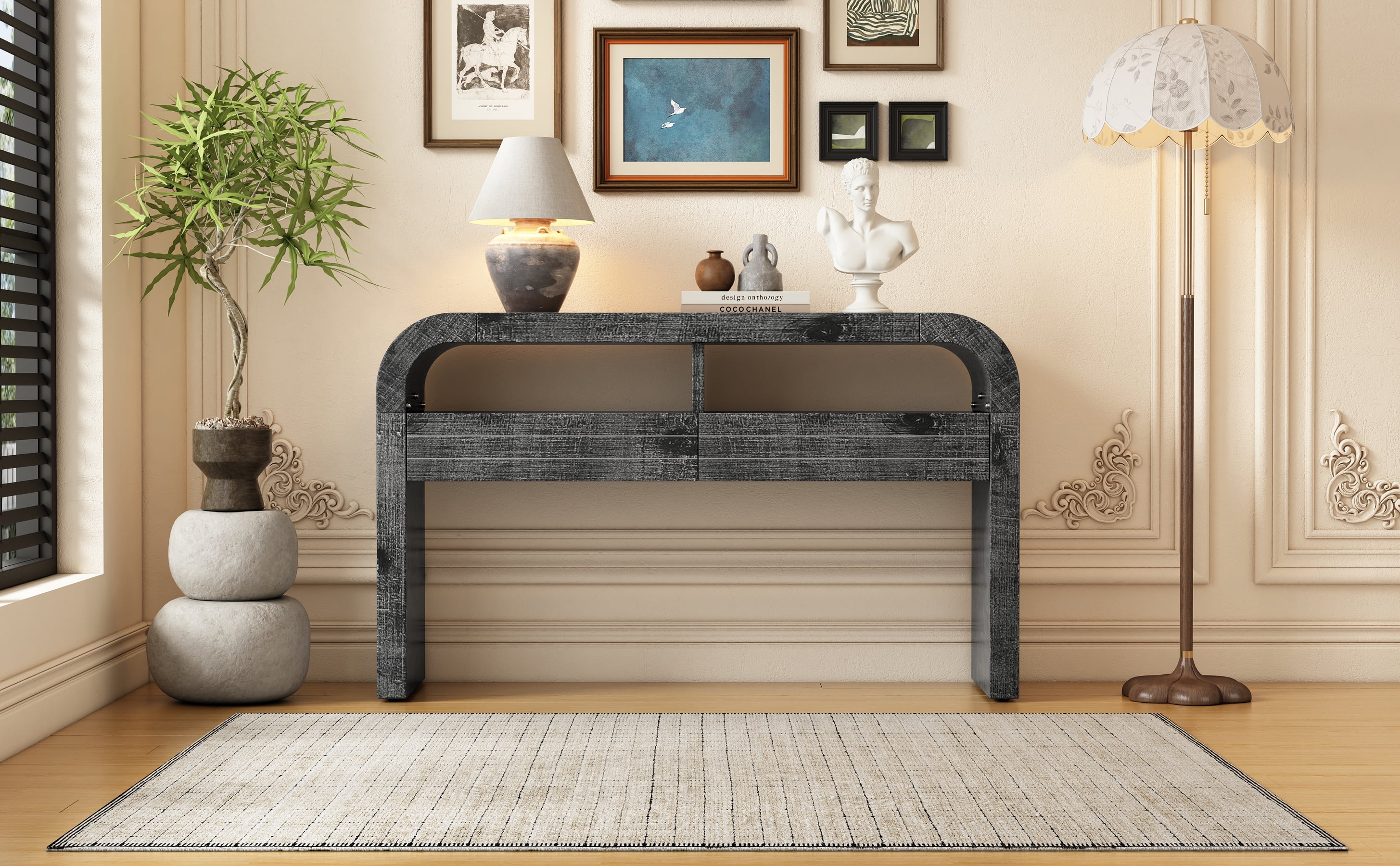 Entryway Table, Console Table with 2 Drawers, Narrow Entryway Table ...