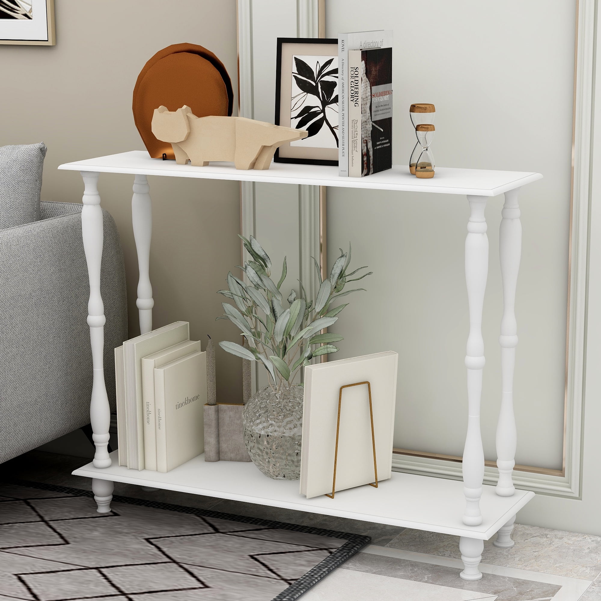 Entryway Table Couch Table Behind Sofa Vintage Wooden Console Table ...