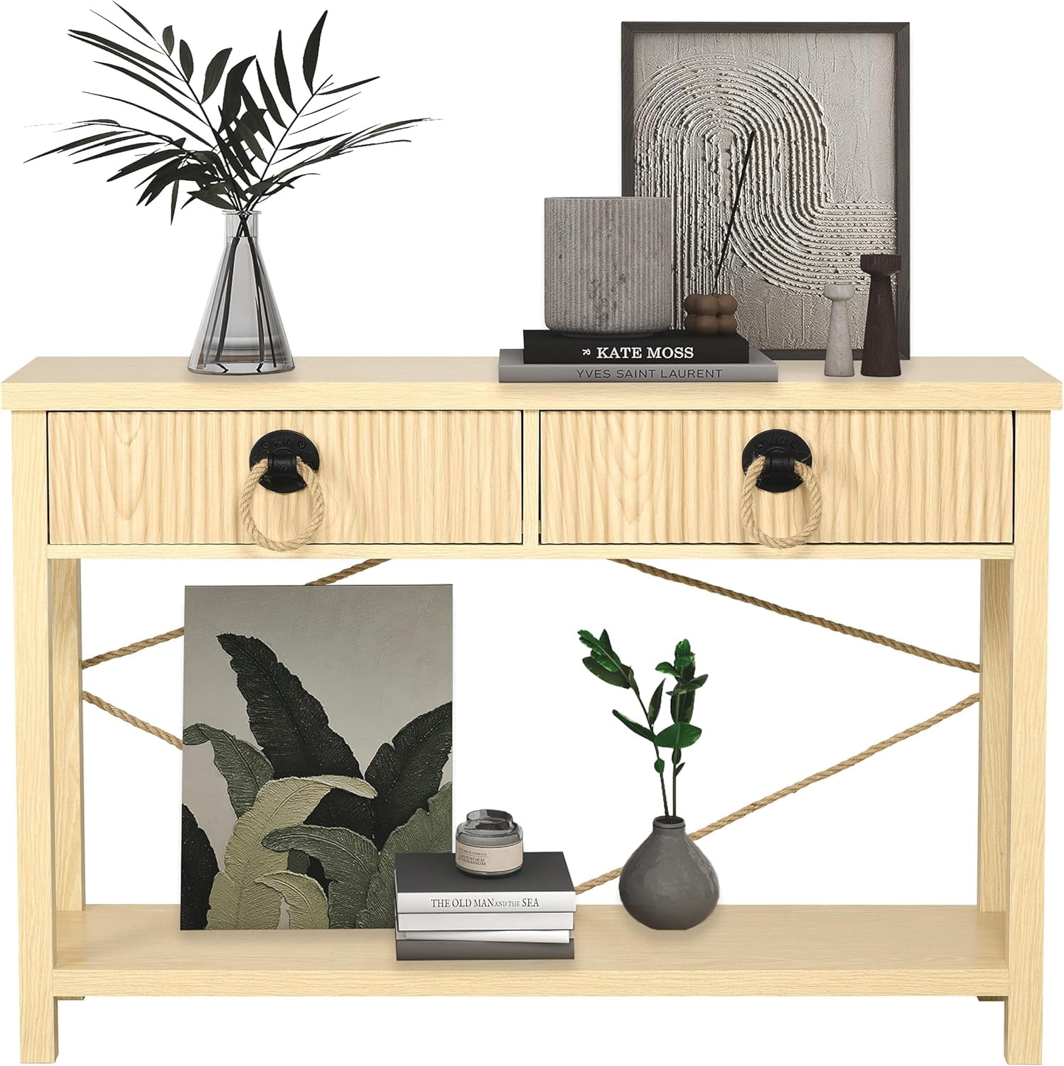 Entryway Table with Drawers and Shelf,Console Tables for Entryway,Sofa ...