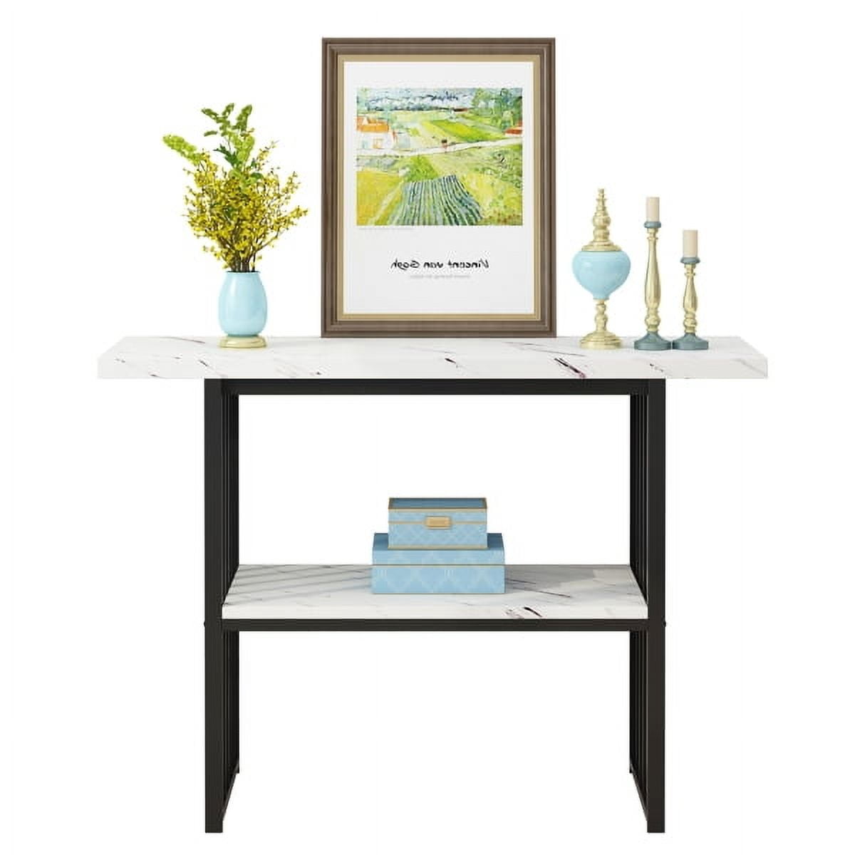 Entryway Table, Modern 42-Inch Console/Accent Table with Geometric ...