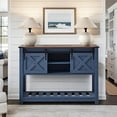 Entryway Table with Storage, Farmhouse Buffet Cabinet Coffee Bar ...