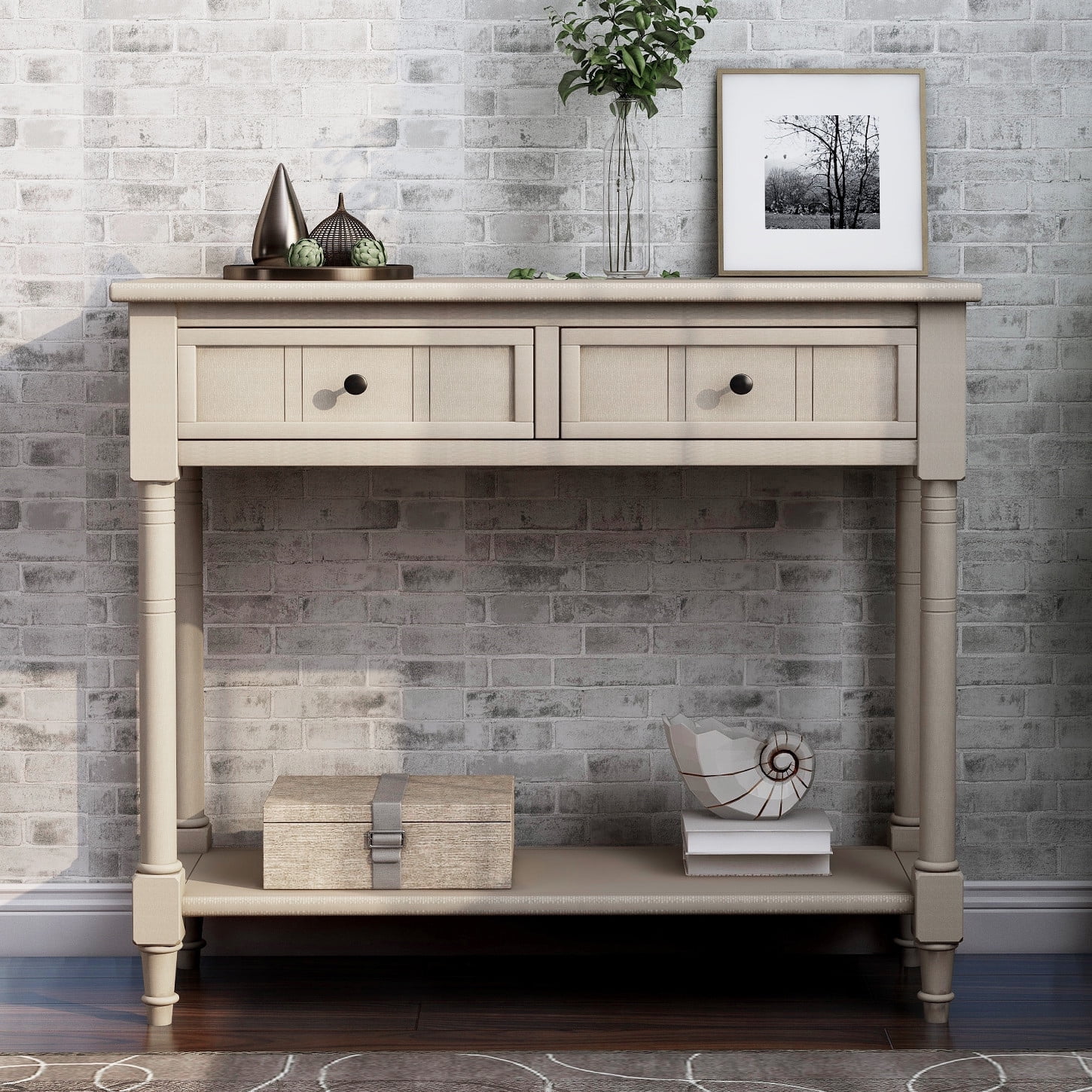 Entryway Table with Storage, SEGMART Console Table with Drawers, Solid ...