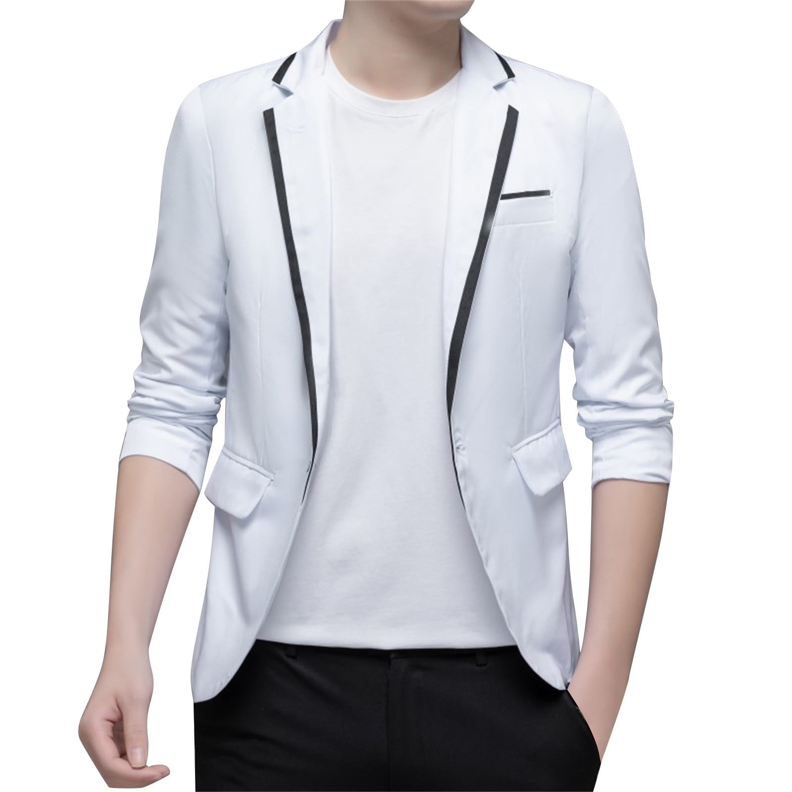 Entyinea Blazer for Men Office Work Suit Jacket Casual Single- Business ...