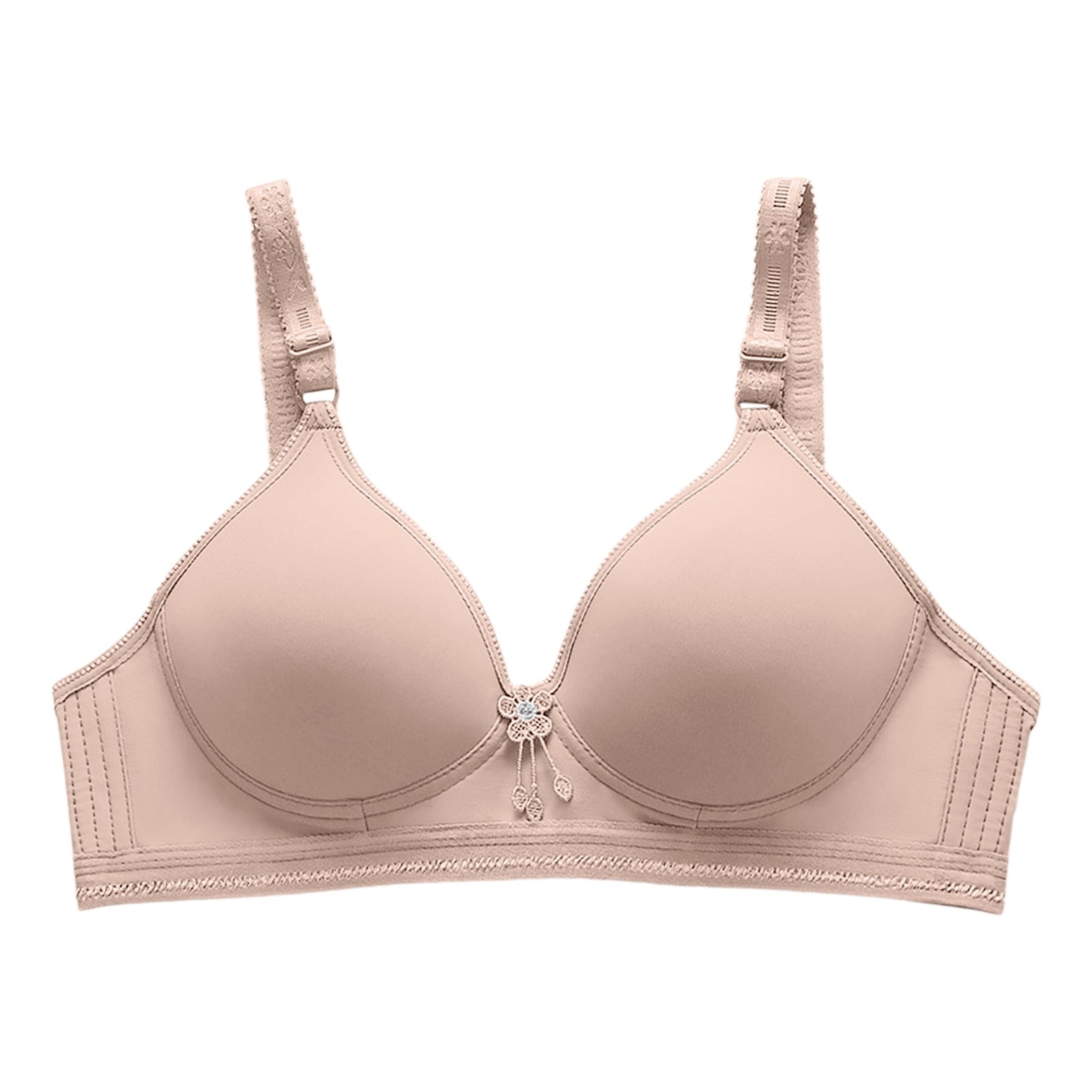 Entyinea Bra for Women Lace Bra with Stay-in-Place Straps Full-Coverage ...