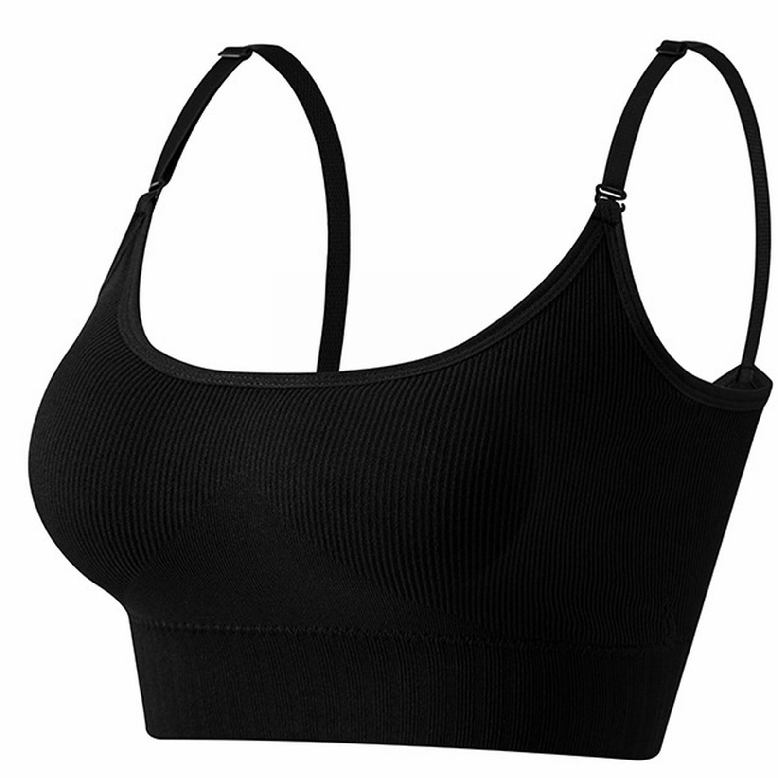 Entyinea Compression Wirefree Medium Support Sports Bra, Removable Pads ...