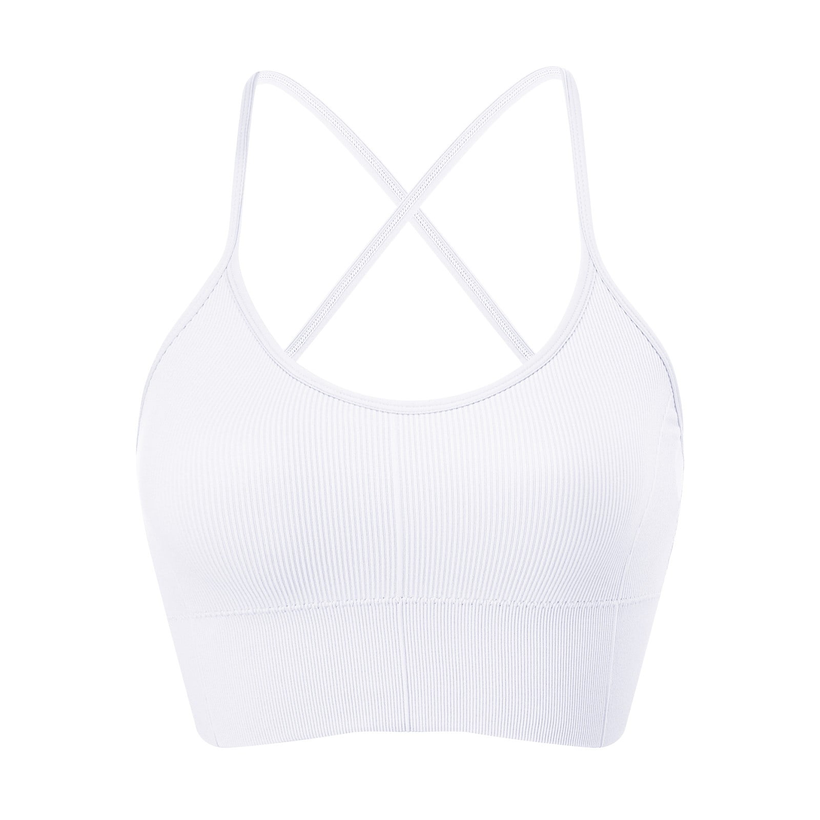 Entyinea Cotton Bras for Women Seamless Moisture Wicking Keyhole Sports ...