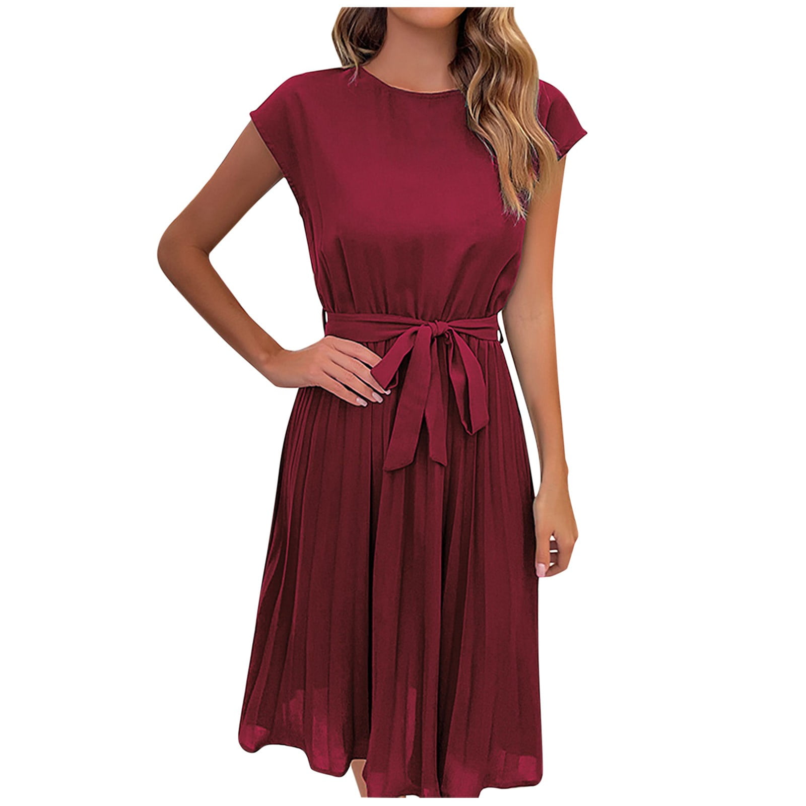 Entyinea Dresses For Women 2024 Casual Floral Deep V Neck Sleeveless