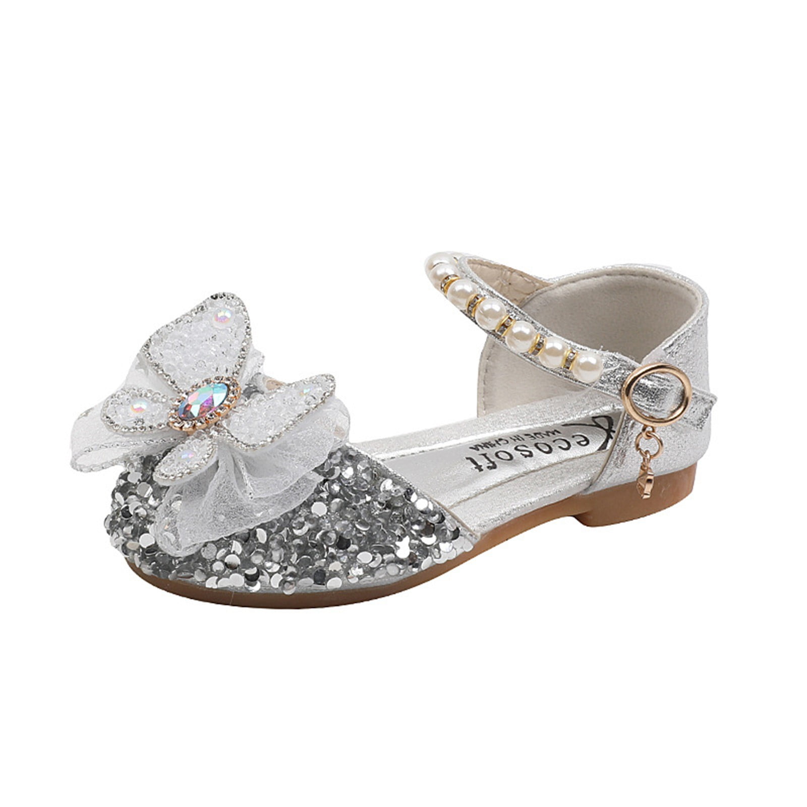 Entyinea Girl's Dress Shoes Girls Wedding Party Bridesmaids Shoes ...