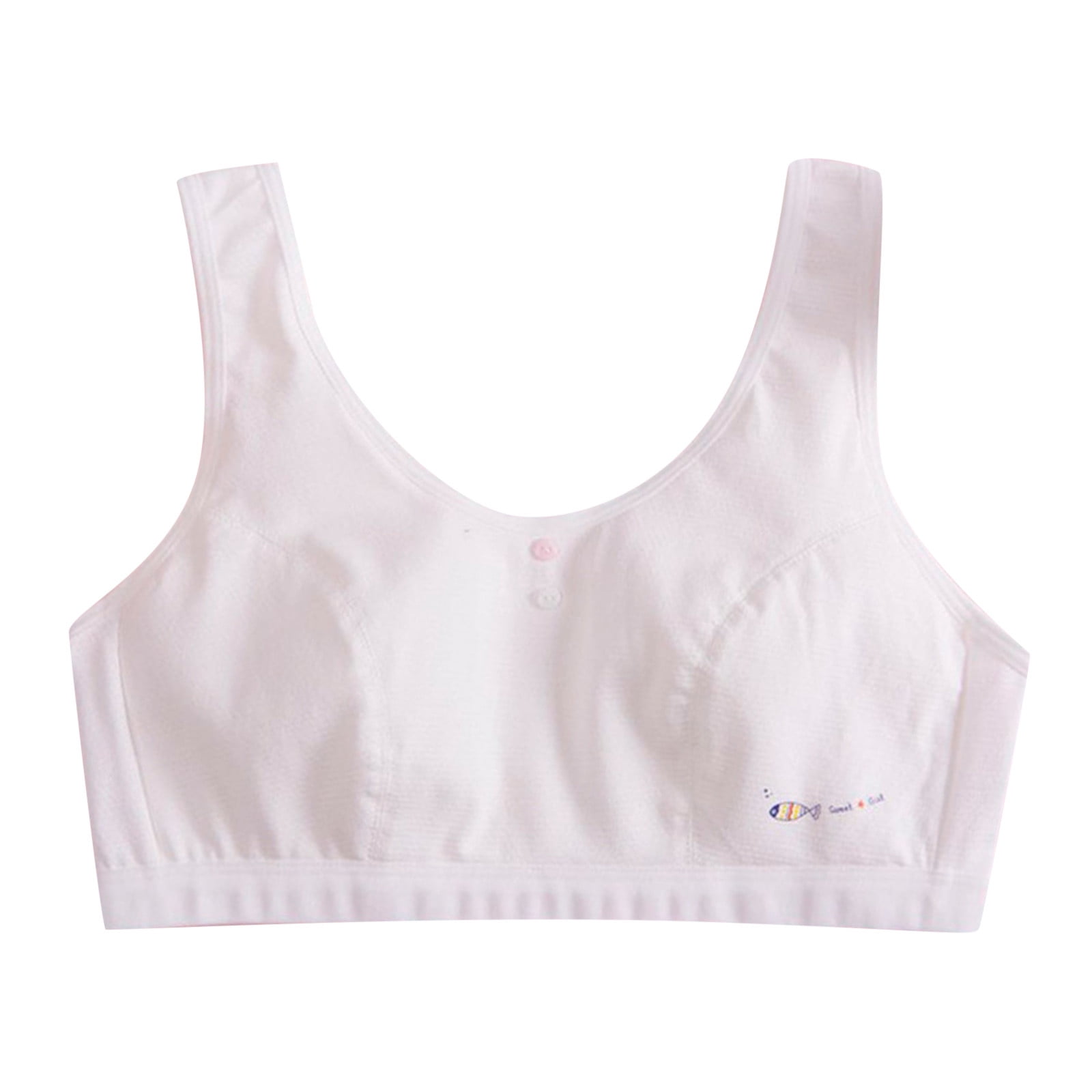 Entyinea Girls Bra T-Shirt Seamless Molded Cup for Little Girls and Big ...