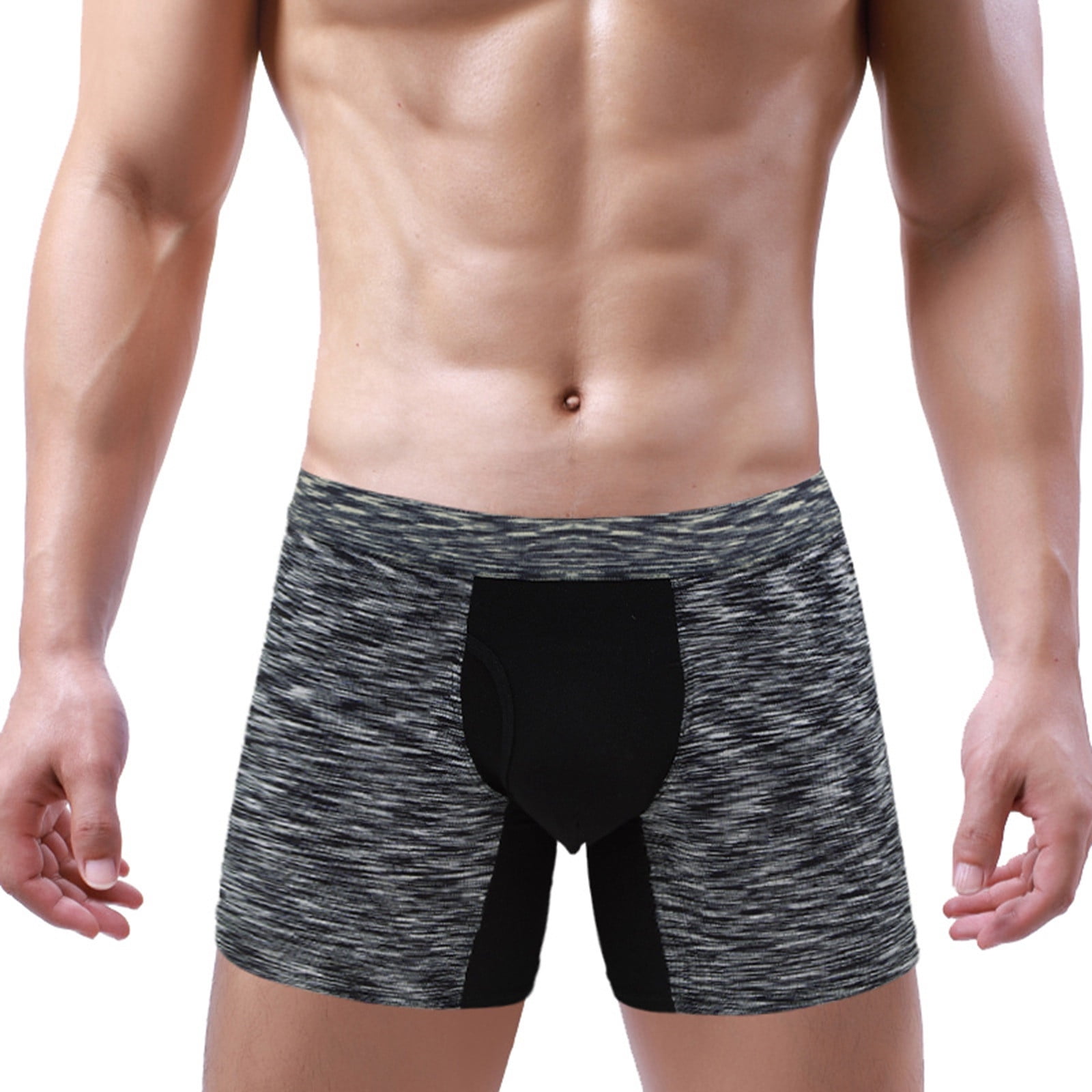 Entyinea Men's Big and Tall Underwear Cotton Knit Comfortable Boxer ...