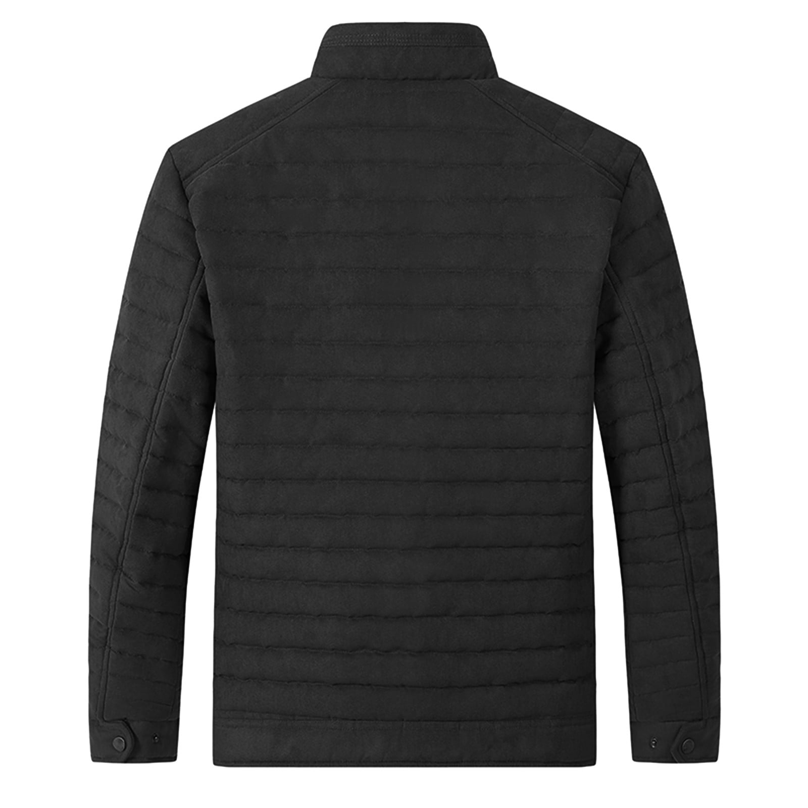 Entyinea Men's Heavyweight Hooded Puffer Jacket Bubble Coat,Black L ...