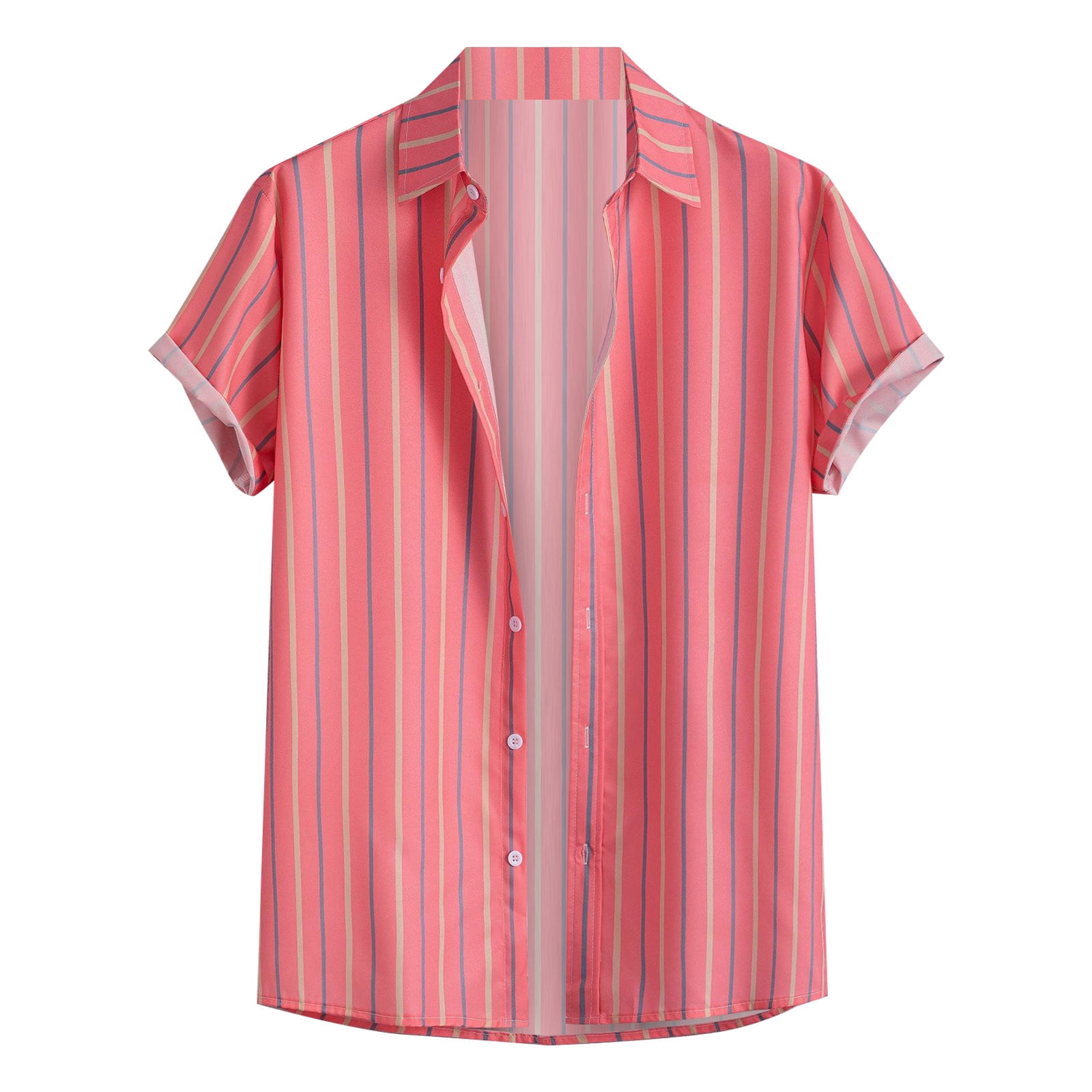 Entyinea Mens Muscle Fit Dress Shirts Button Down Short Sleeve Linen