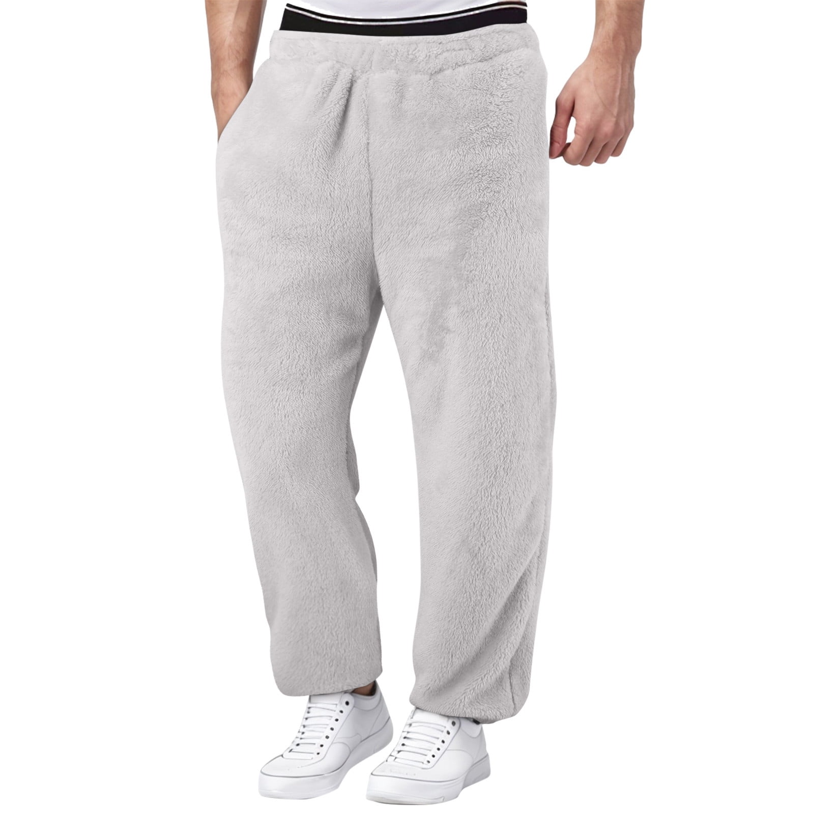 Entyinea Men's and Big Men's Open Bottom Sweatpants,Gray M - Walmart.com