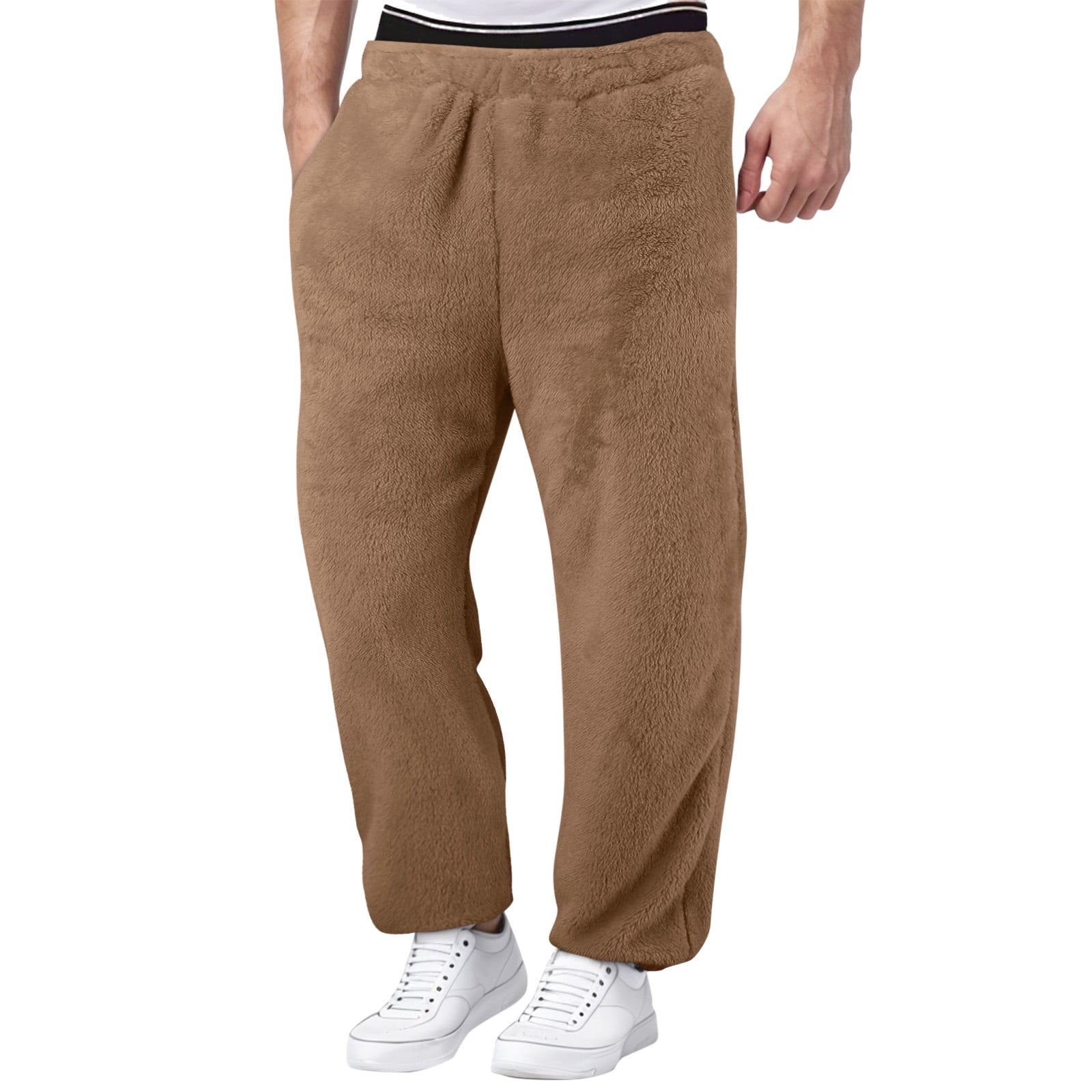 Entyinea Men's and Big Men's Open Bottom Sweatpants,Khaki XL - Walmart.com