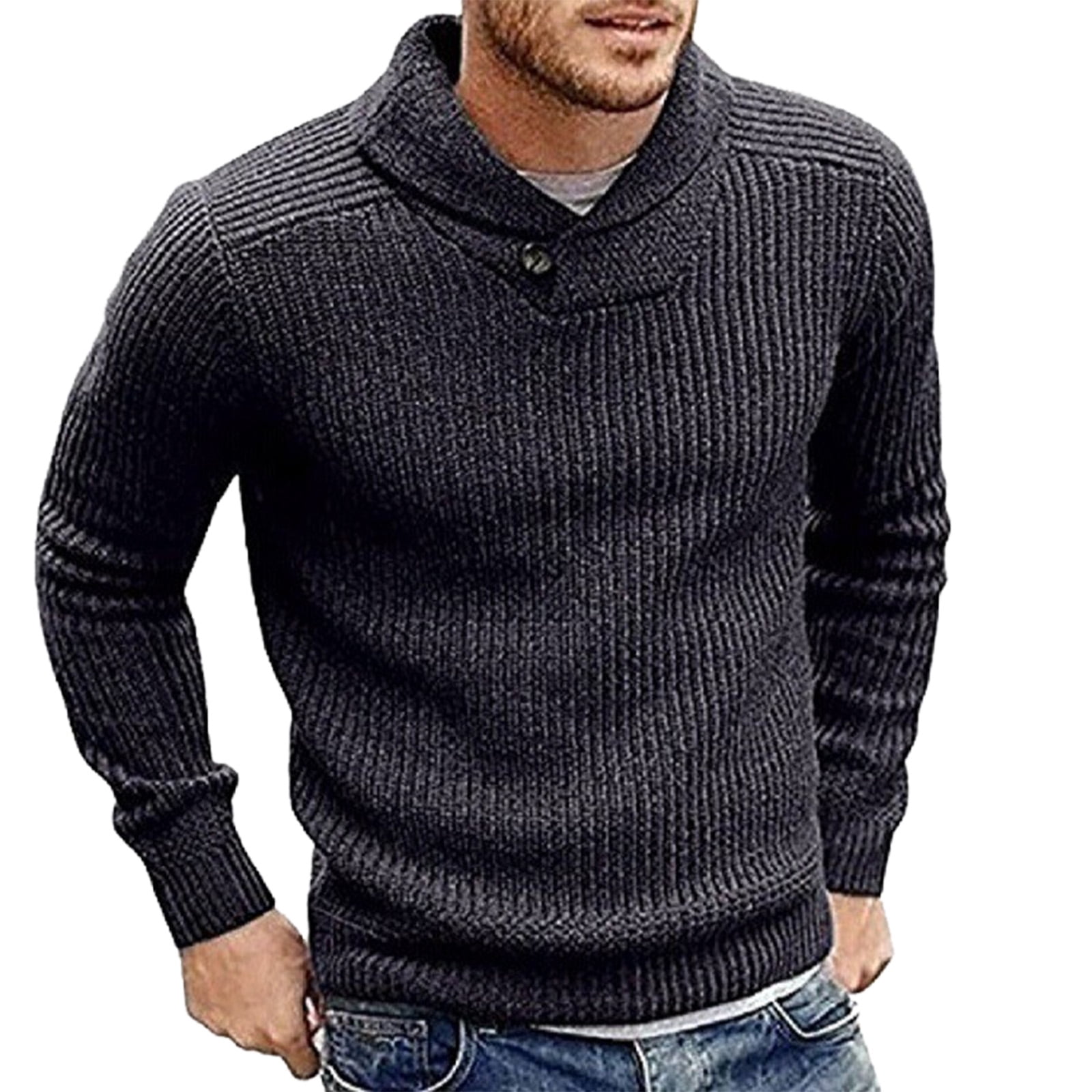 Entyinea Men's and Big Men's Sweater Long Sleeve Pullover Basic ...