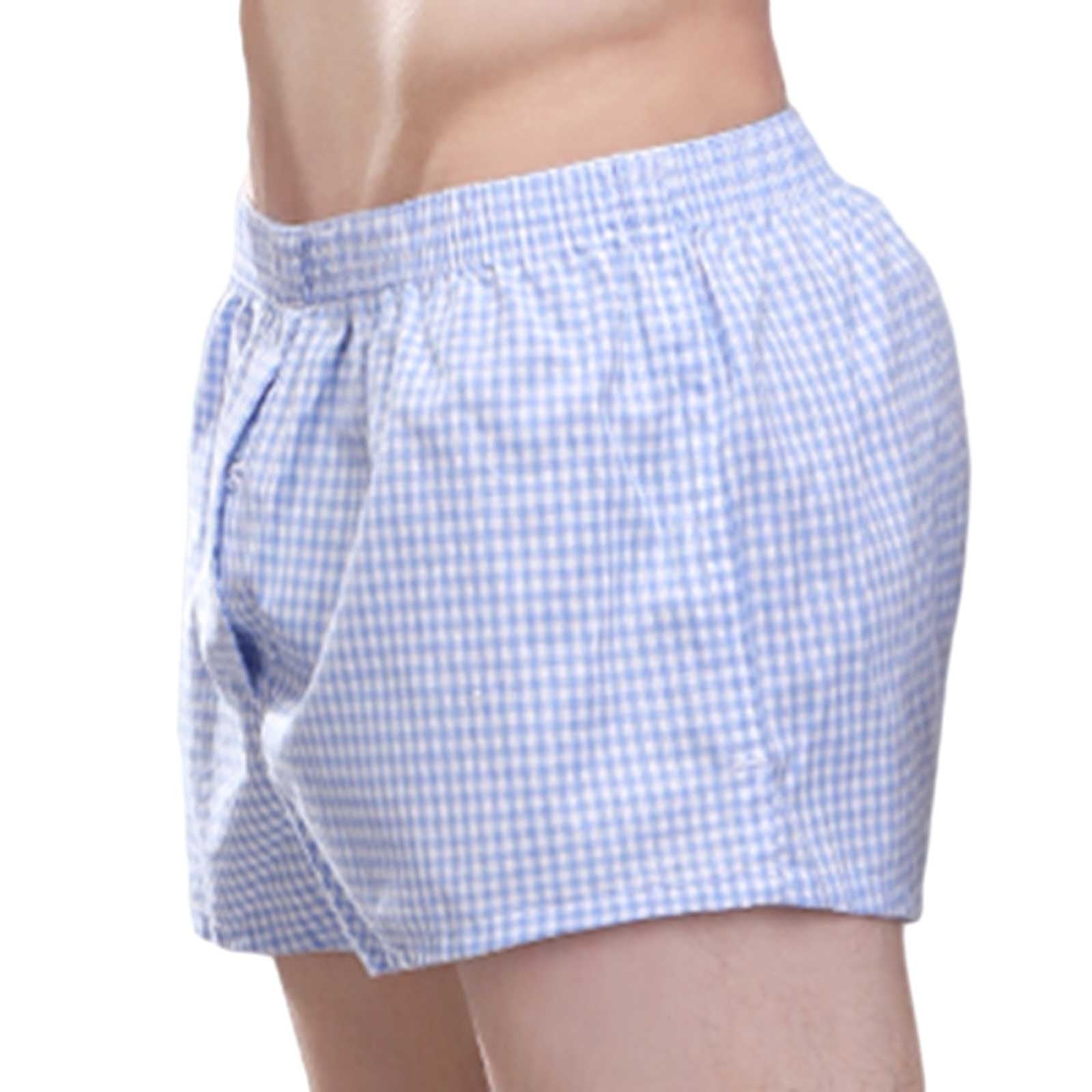 Entyinea Mens Boxers Covered Waistband Boxer Briefs for Men,Blue XXXL ...