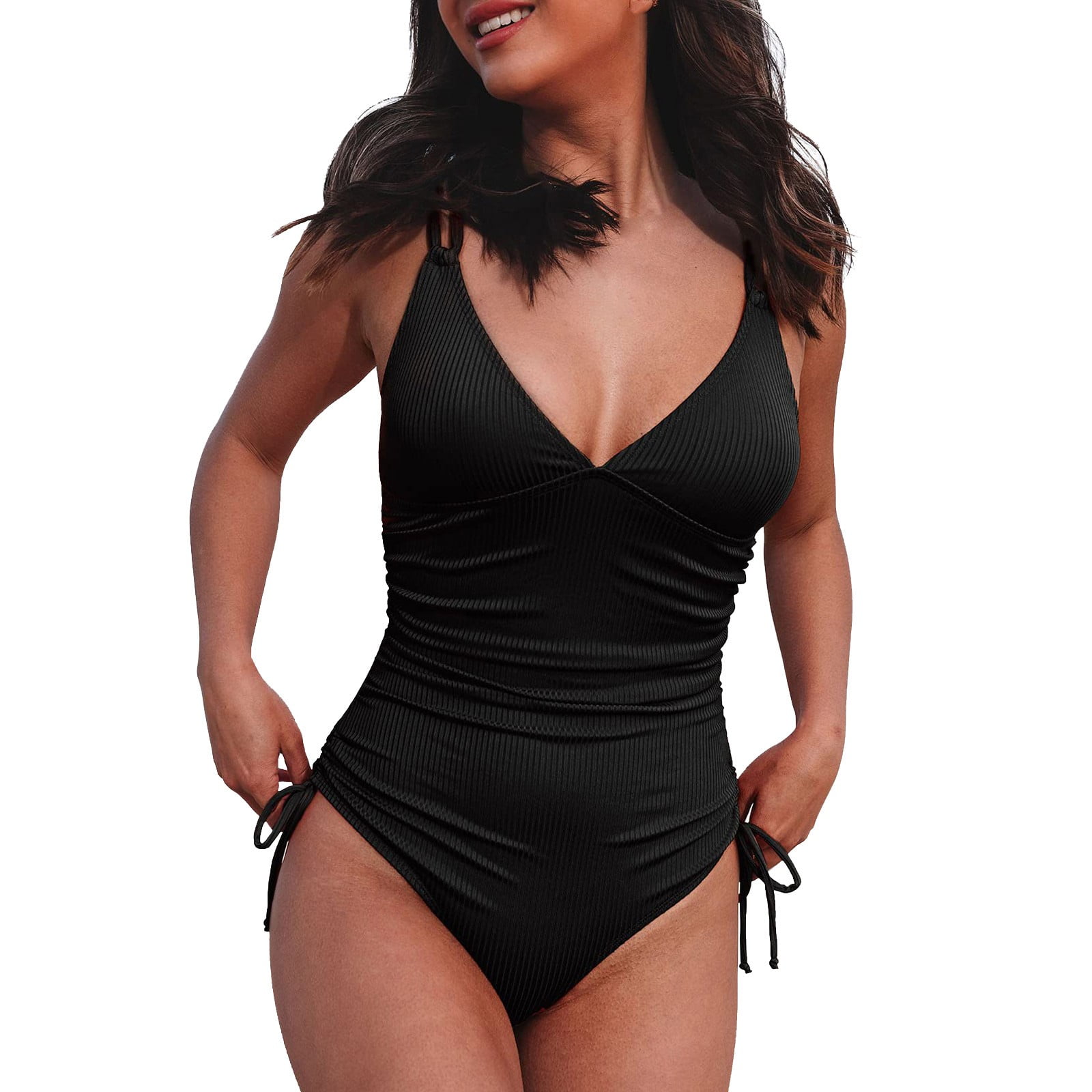 Entyinea One Piece Bathing Suit 2024 One Shoulder Swimsuits Mesh