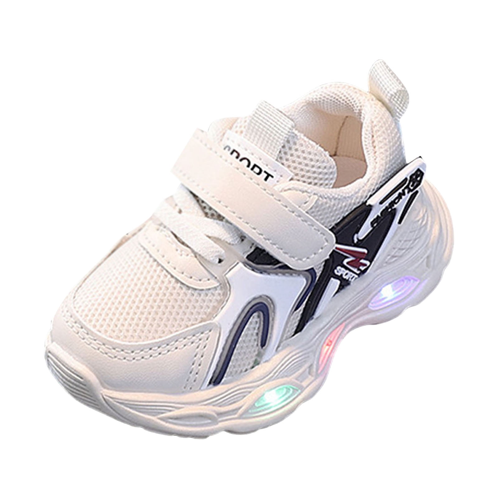 Entyinea Toddler Boys Girls Light Up Shoes Non-Slip Tennis Shoes LED ...
