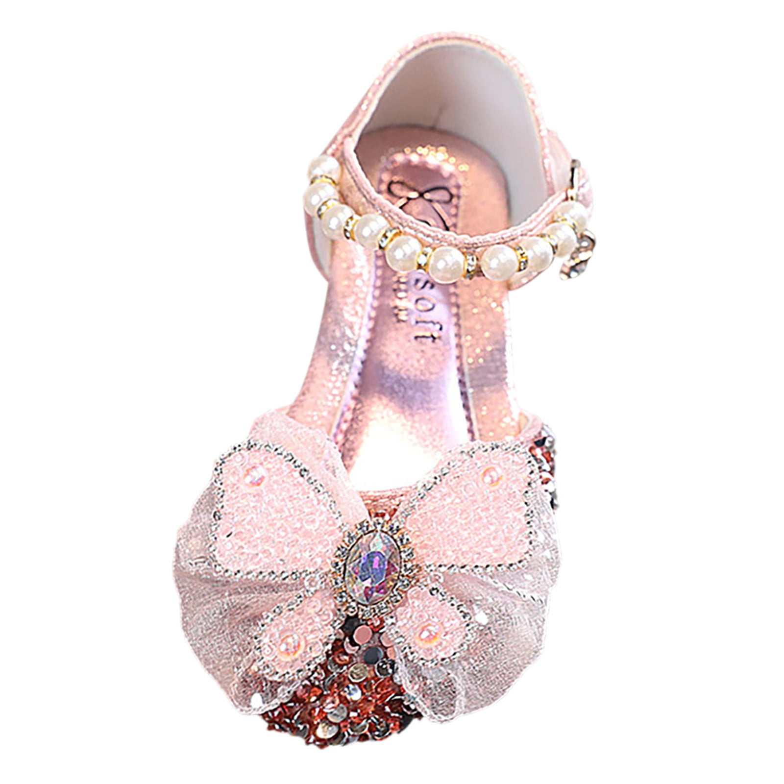 Entyinea Toddler Girls Dress Shoes Little Girls Ballerina Flats Shoes ...