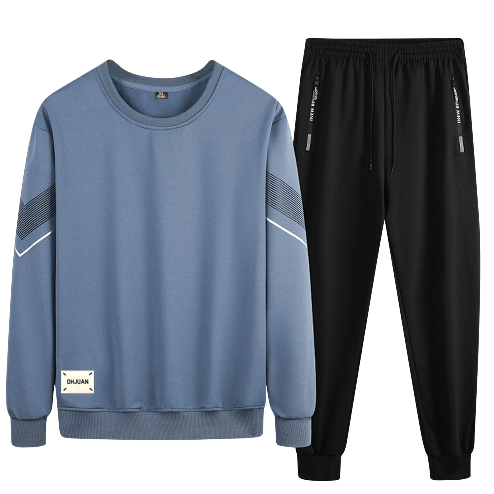 Entyinea Tracksuit Men Long Sleeve Jogging Suits Sweatsuit Sets Track ...