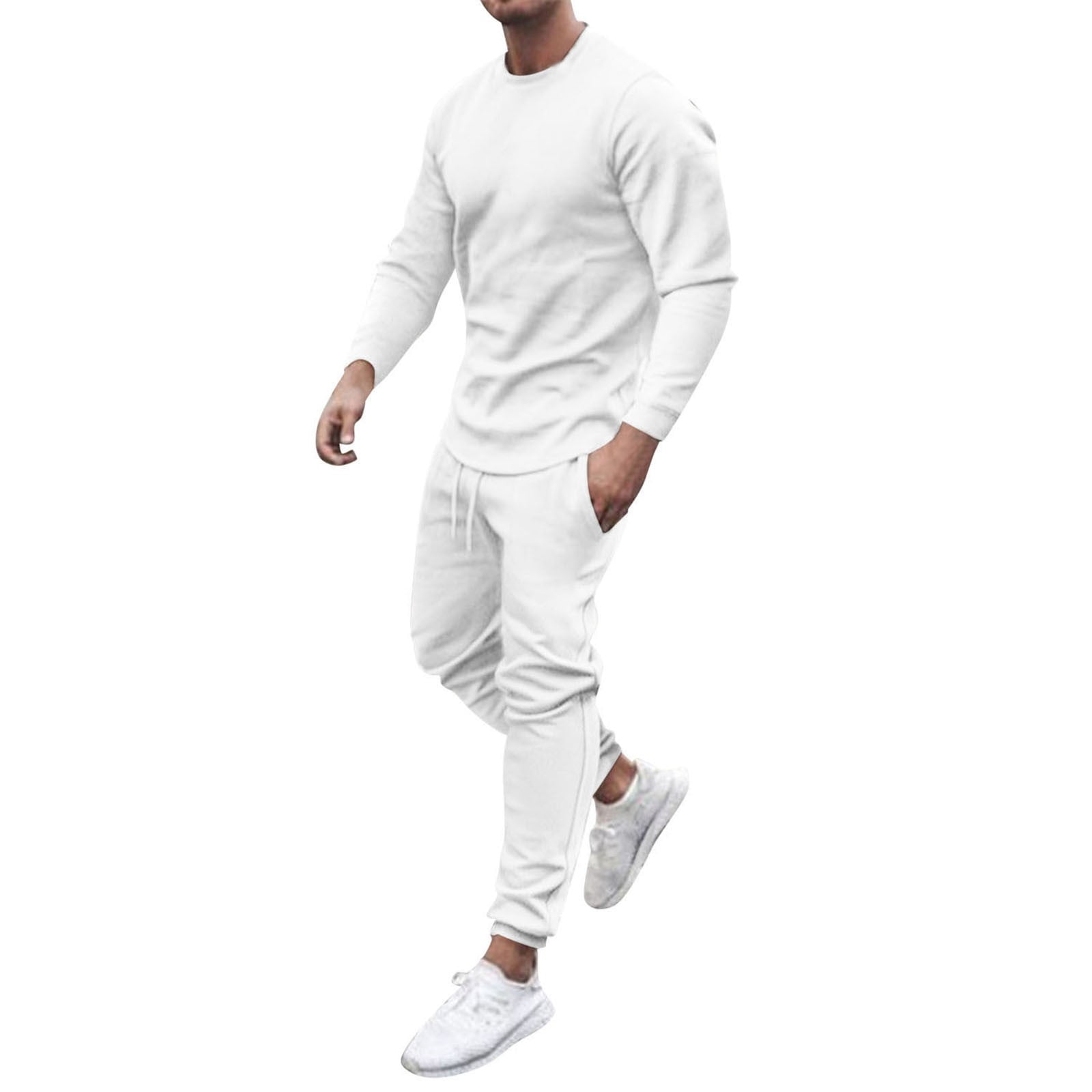 Entyinea Tracksuits for Men Set Zip Up Sports Gym Jogging Track Sweat ...