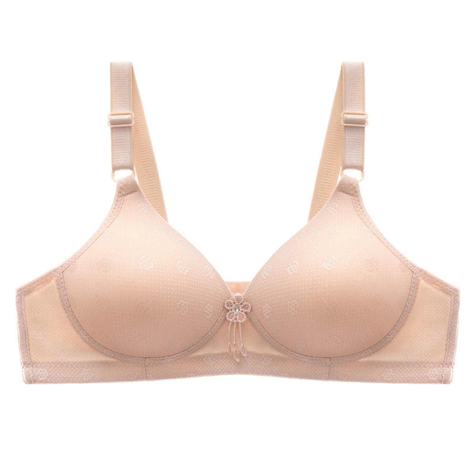 Entyinea Women's Double Support Bra Plus Size Lace Unlined Underwire ...