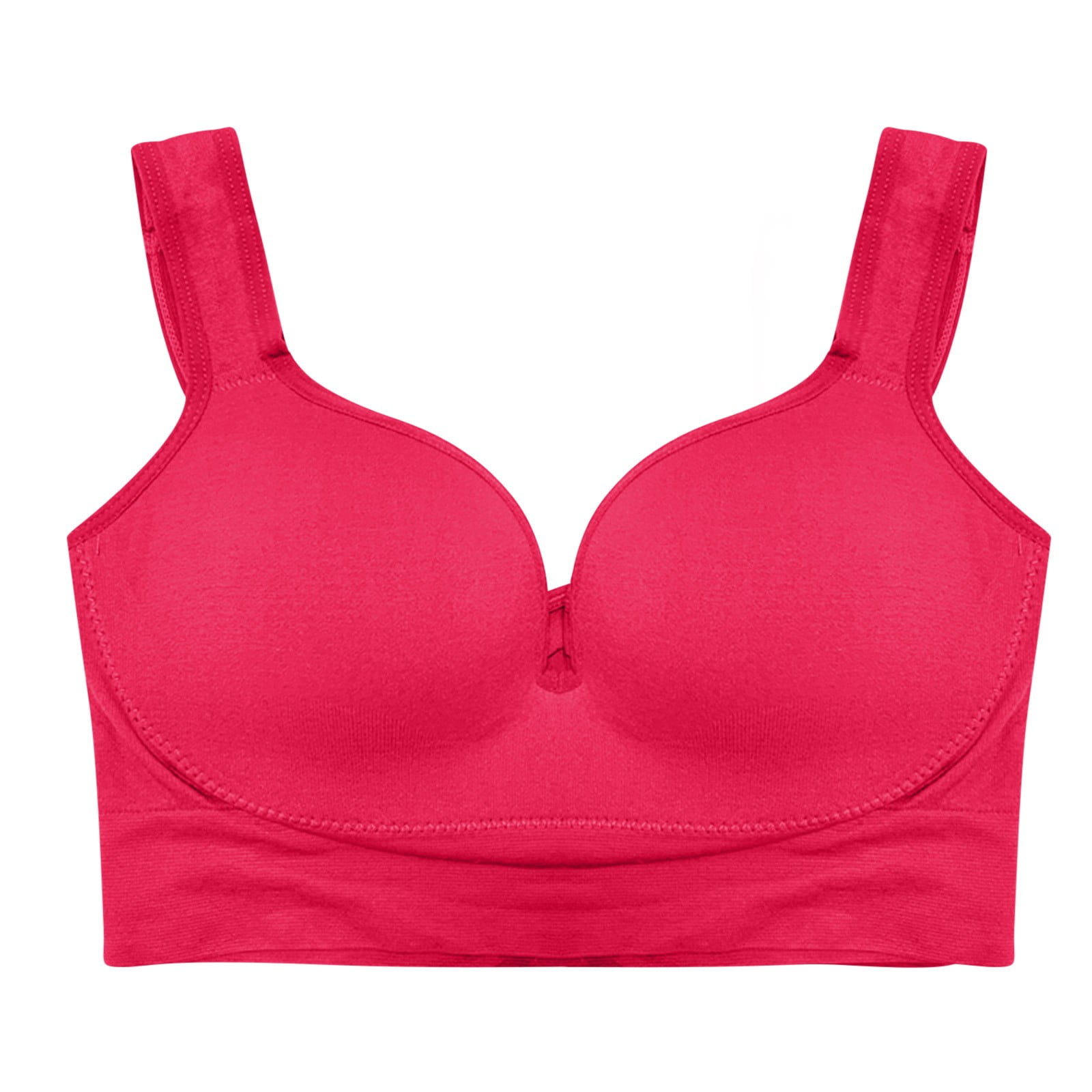 Entyinea Womens Bralettes Comfort Back Smoothing Underwire Bra Hot Pink ...