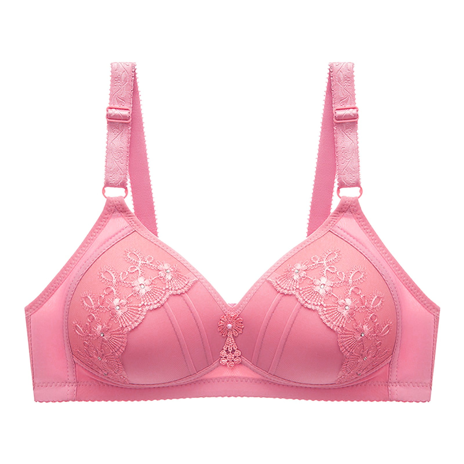 Entyinea Womens Bras Full Support Comfy Lightly Lined T-Shirt Bra with ...