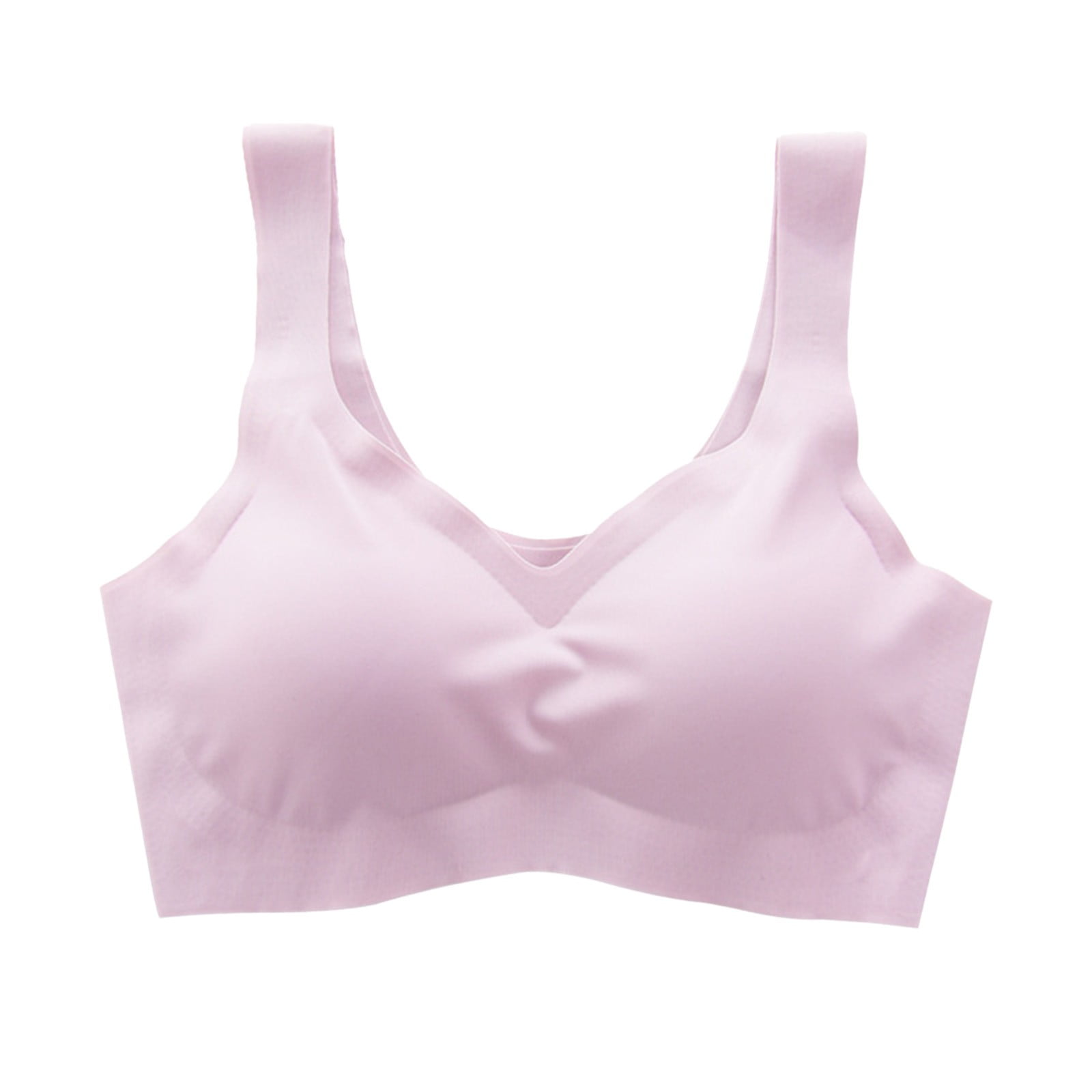 Entyinea Womens Bras Full Support Embroidered Triangle Bralette Pink S ...