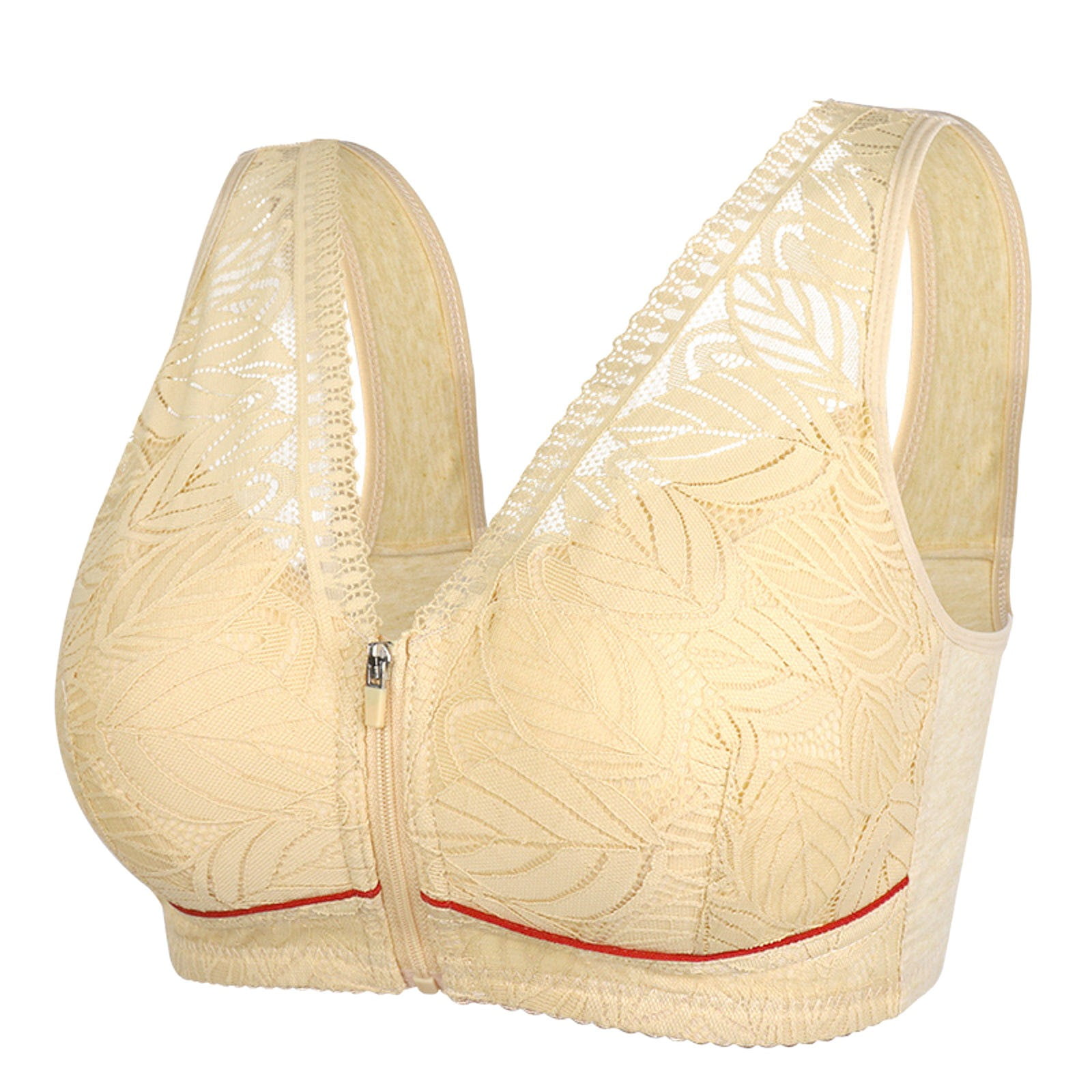 Entyinea Womens Bras No Underwire Full Figure Wirefree Jacquard Back ...