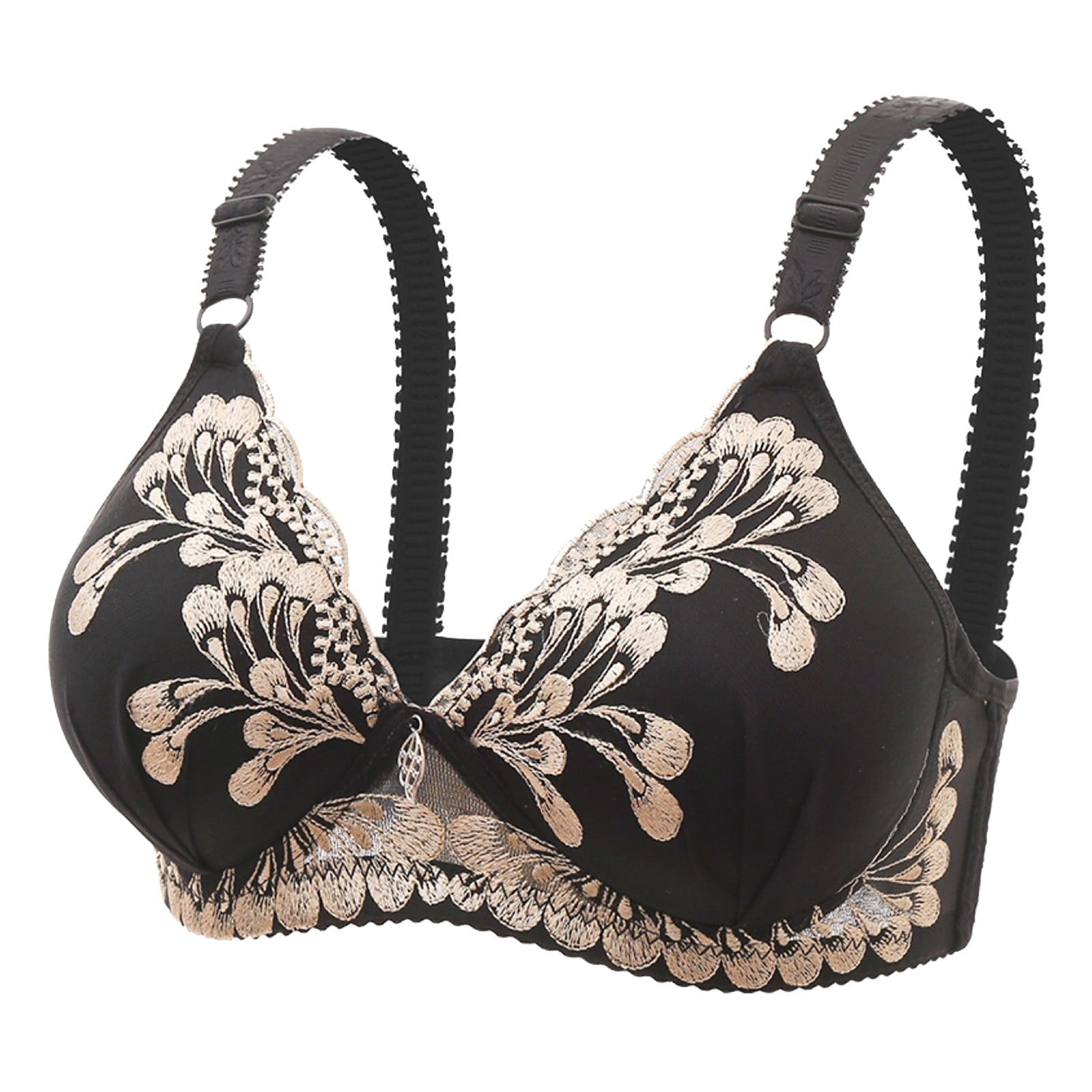 Entyinea Womens Double Support Wireless Bra Comfort Back Smoothing ...