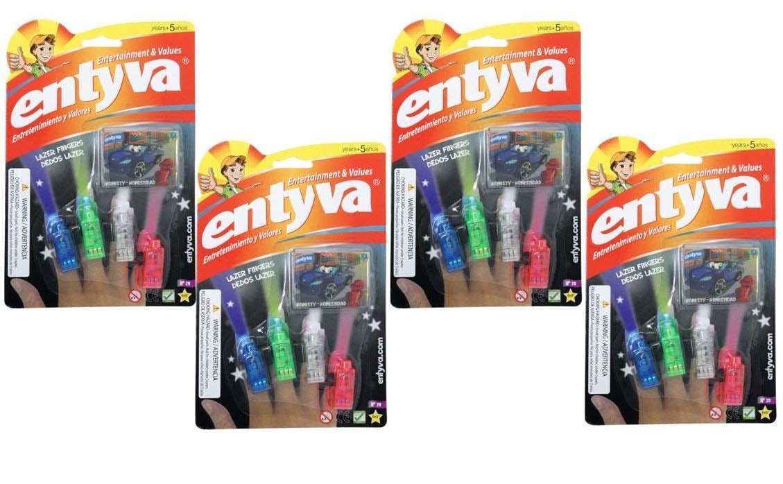 Entyva Led Light Laser Fingers Toy 4 pack (16 lasers) - Walmart.com