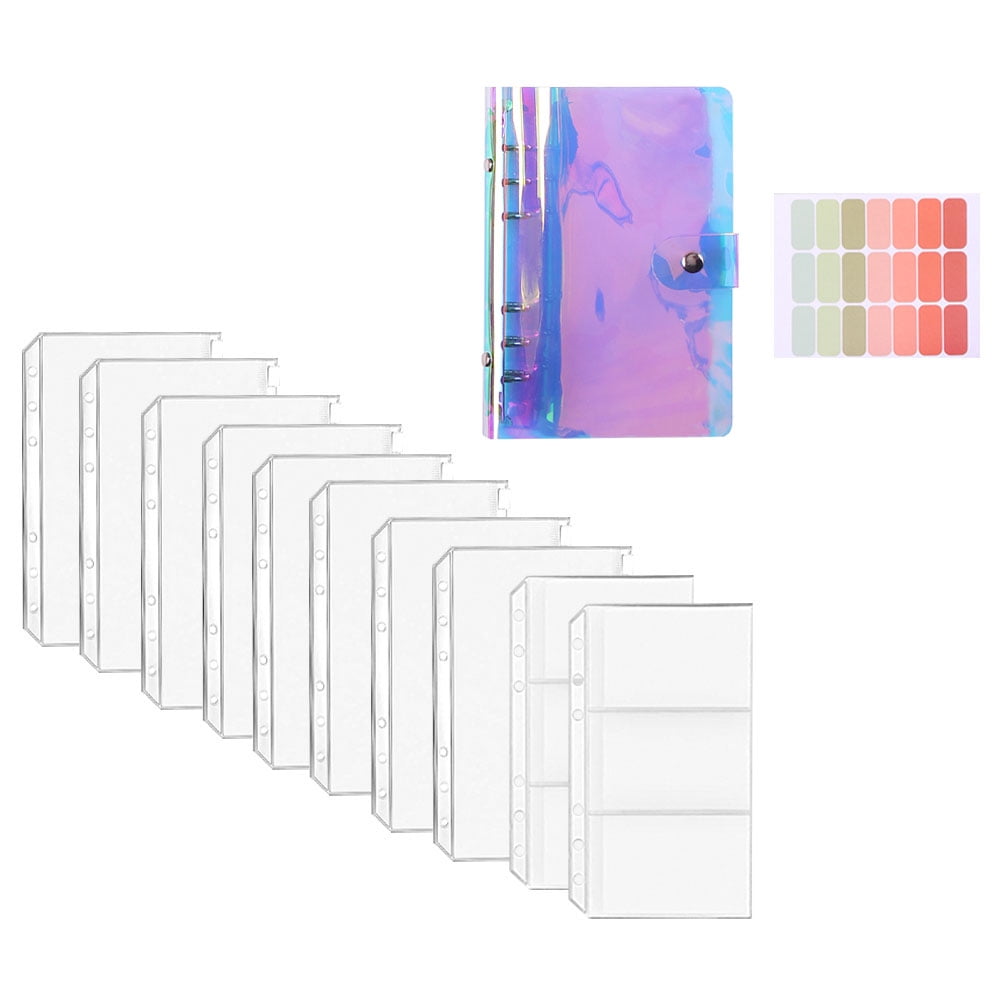 Envelope Cash Stuffing Binder Clear Zipper Pouches Portable Money ...