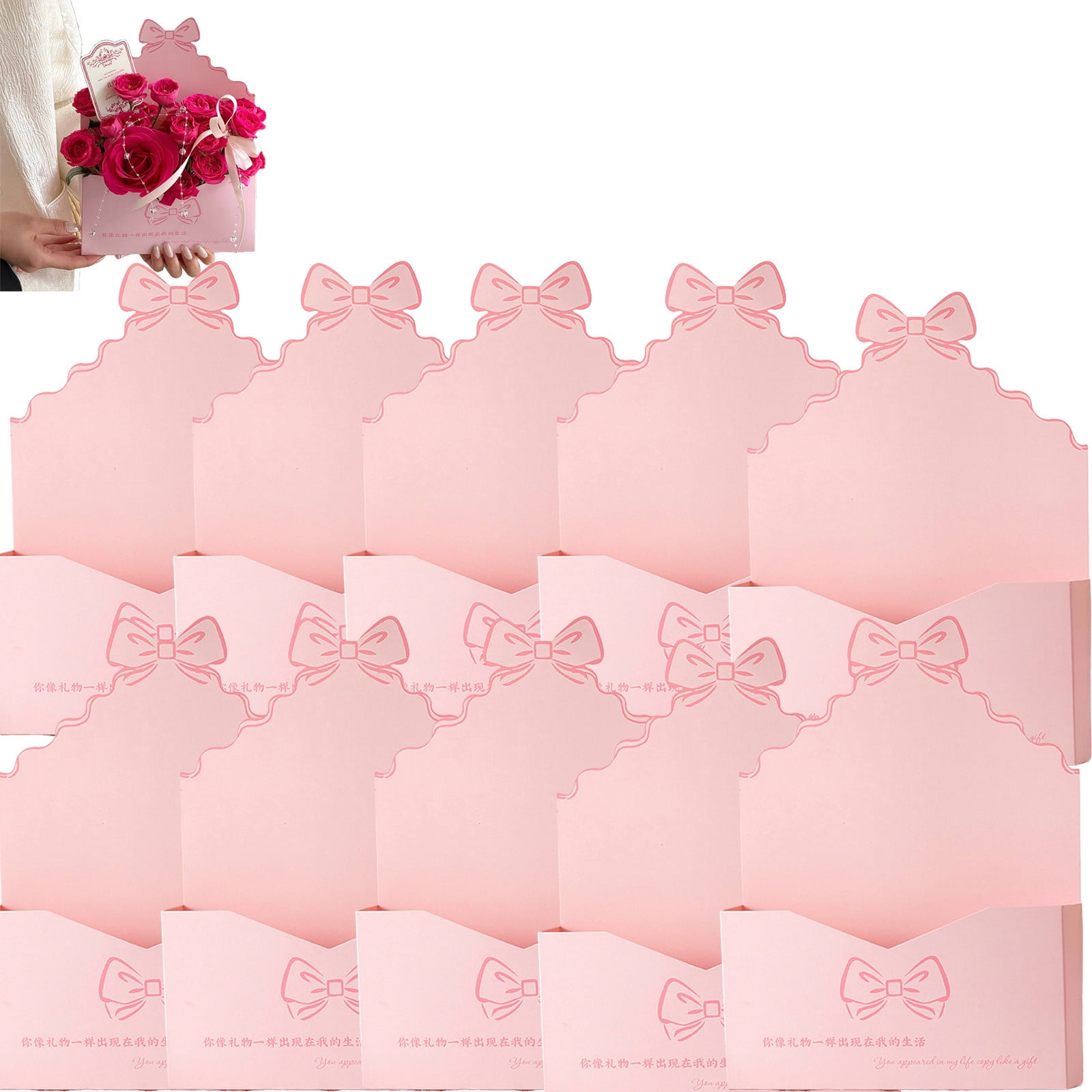 Envelope Flower Box, Bouquet Envelope Box, Valentine Envelope Boxes ...