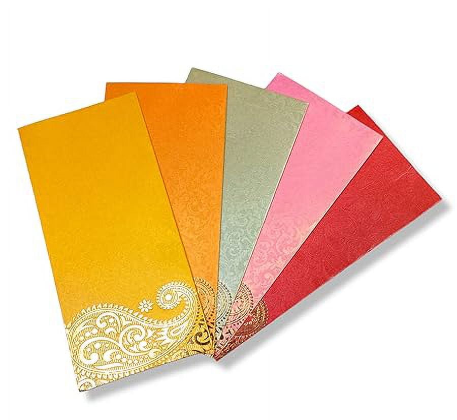 Envelope House pack of 50 Multicolour premium Metallic envelopes for ...