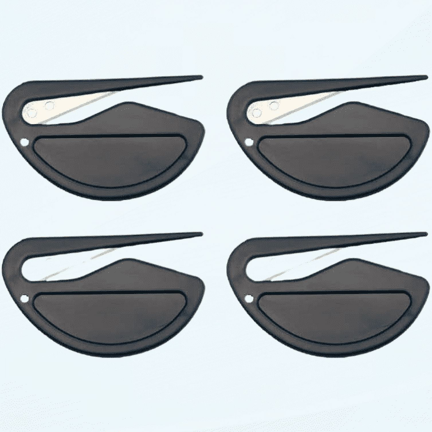 Envelope Slitter Set of 4, Black Letter Opener with Razor Blade for ...