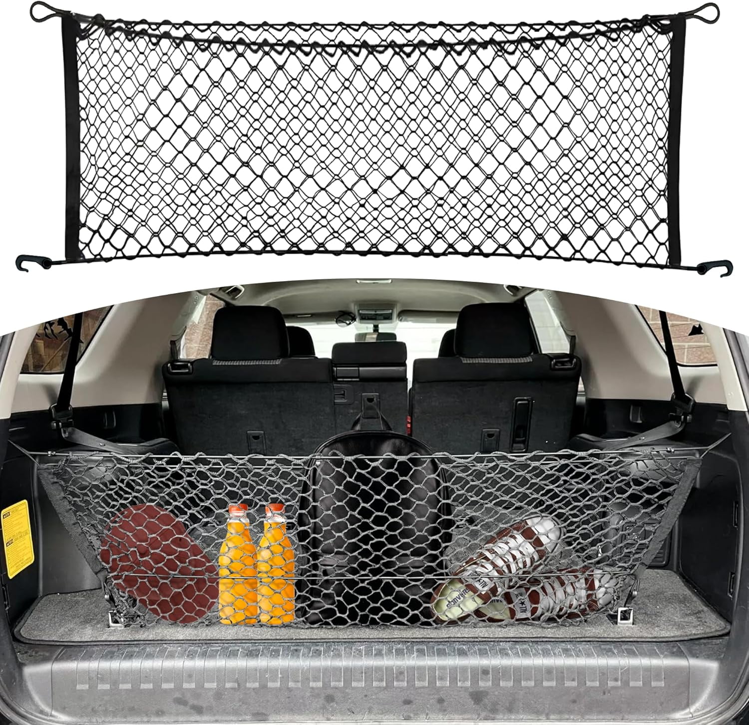 Envelope Style Automotive Elastic Trunk Mesh Cargo Net for Toyota ...