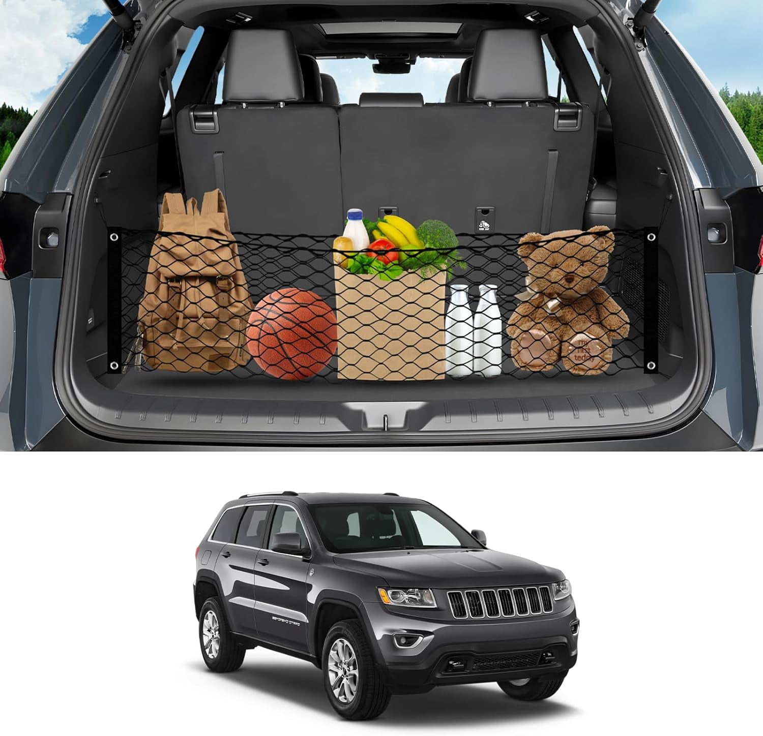 Envelope Style Cargo Net for 2011-2020 2021 Jeep Grand Cherokee ...