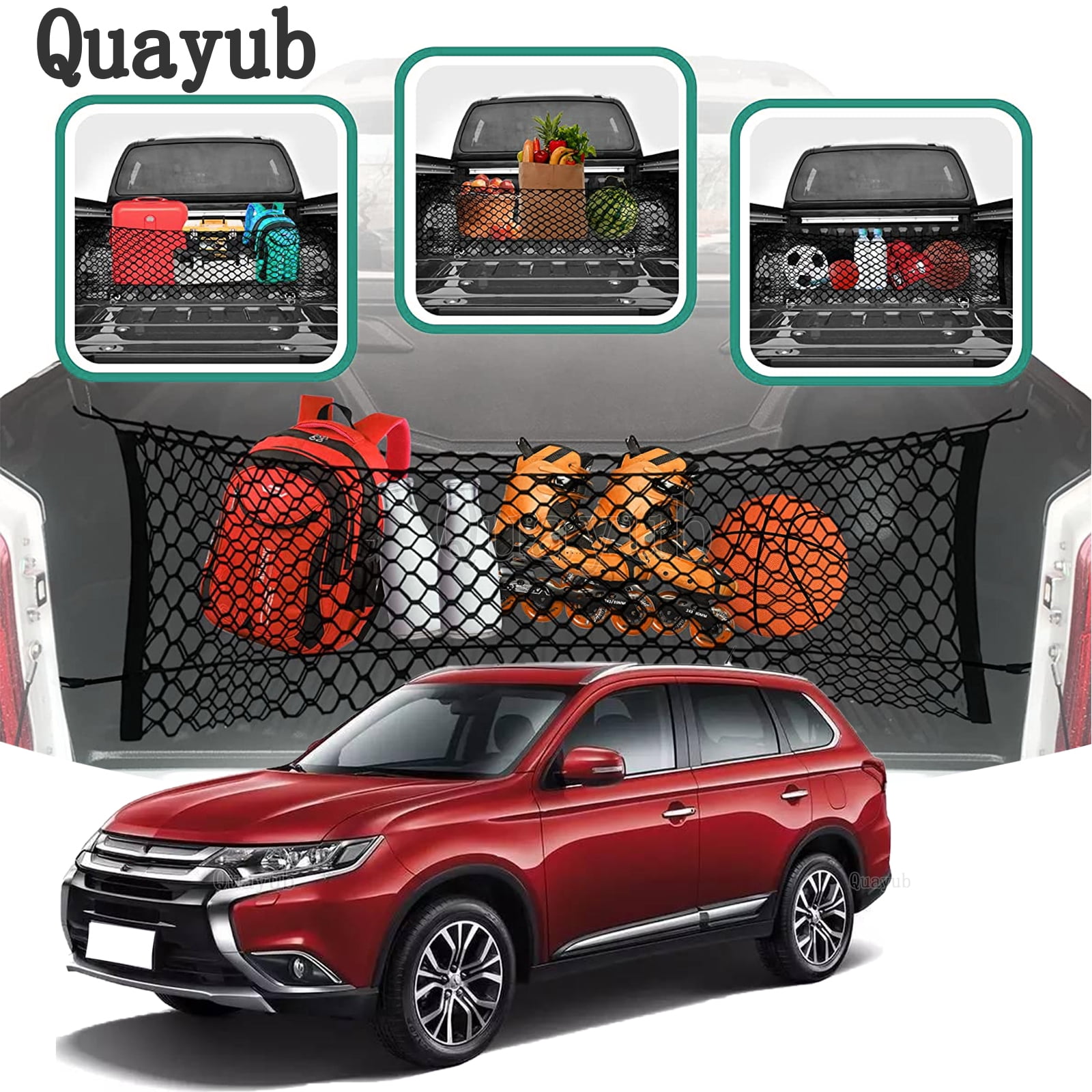 Envelope Style Trunk Mesh Cargo Net for MITSUBISHI OUTLANDER SPORT 2011 ...