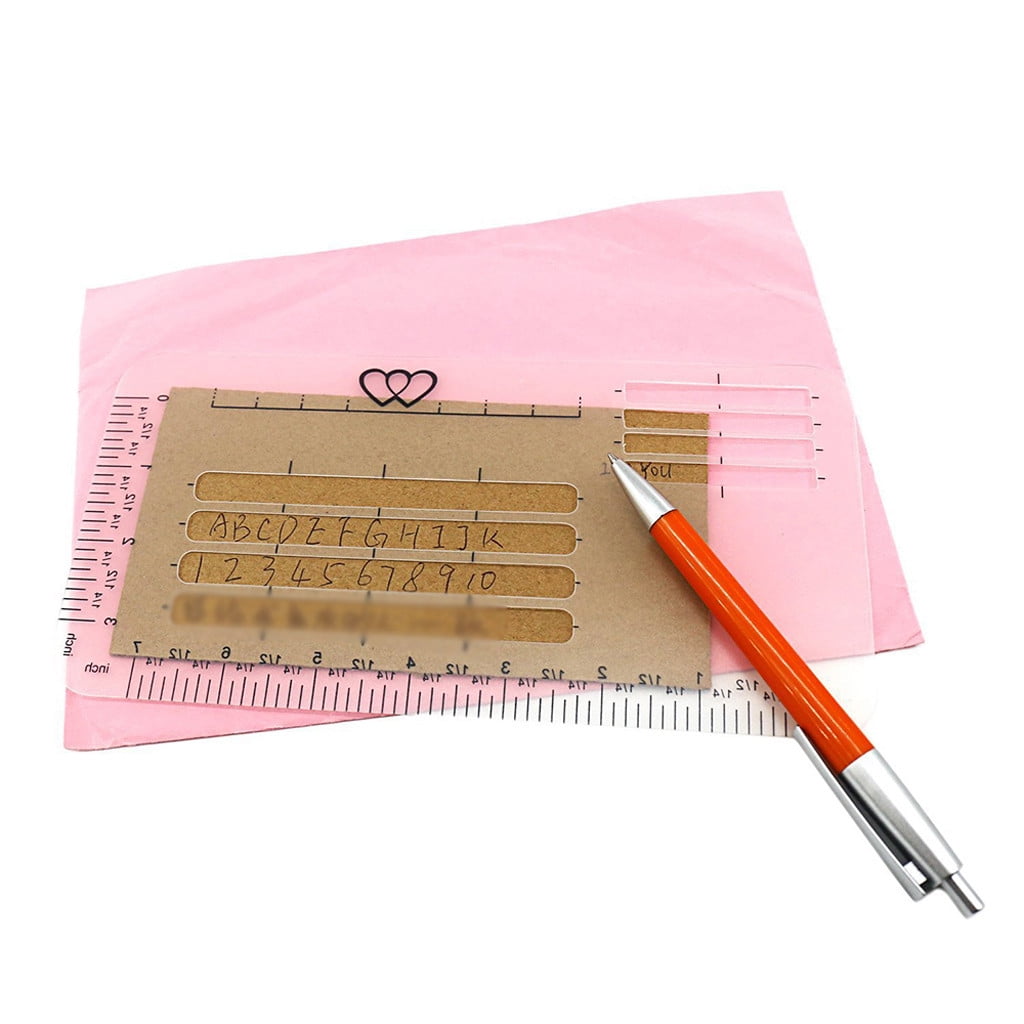 Envelope Template 4 PCS in vitation Card Guide Stencil Calligraphic ...