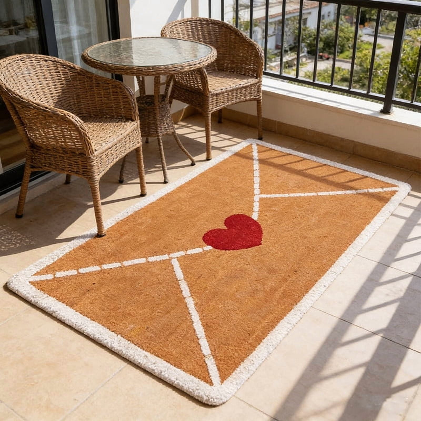Envelope Valentines Day Doormat, Home Decor Low-Profile Switch Rug Door ...