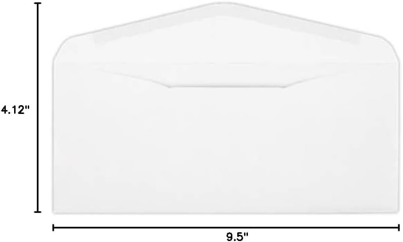 Envelopes - 2500 Bulk Box - 4 1/8" x 9 1/2" - 24lb White - Gummed ...