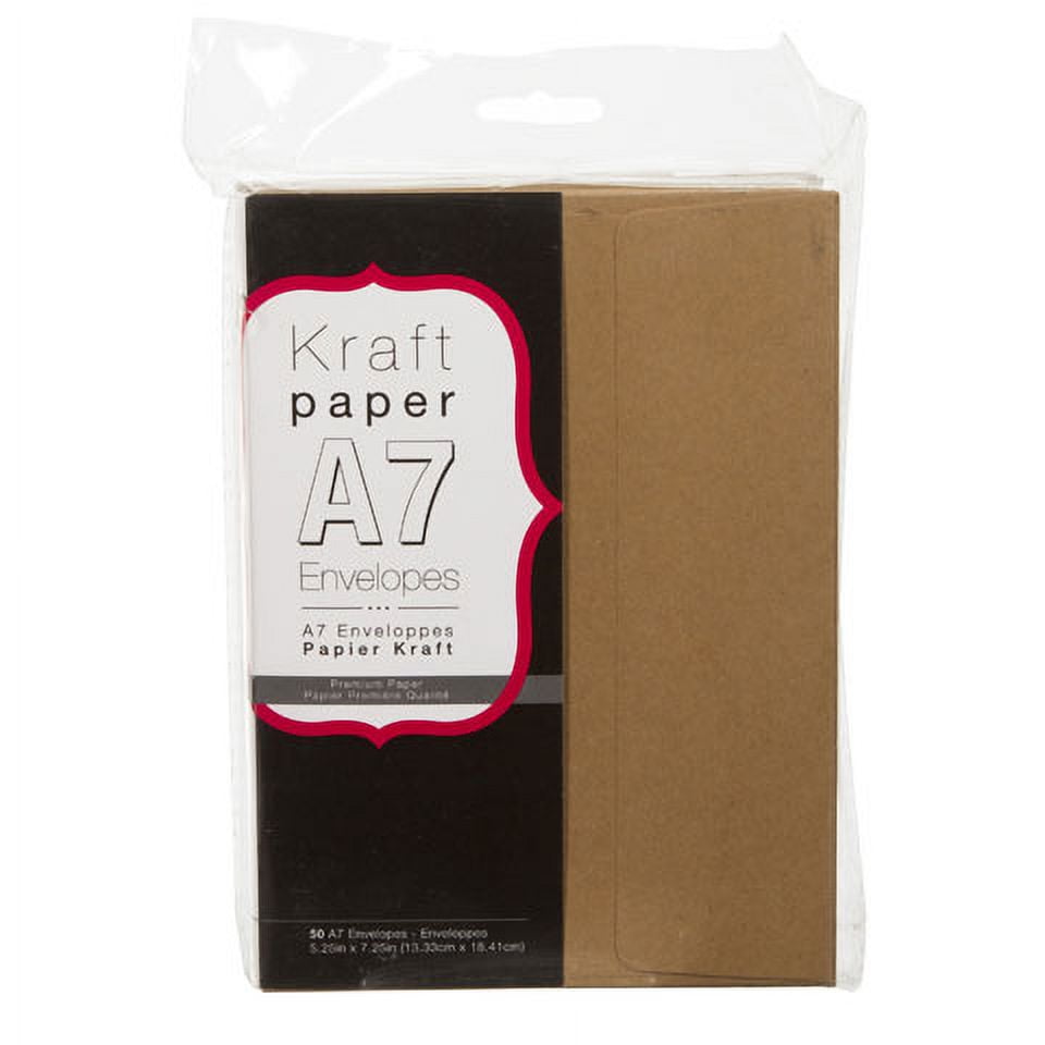 Envelopes Kraft A7 5.25X7.25 50Pk - Walmart.com